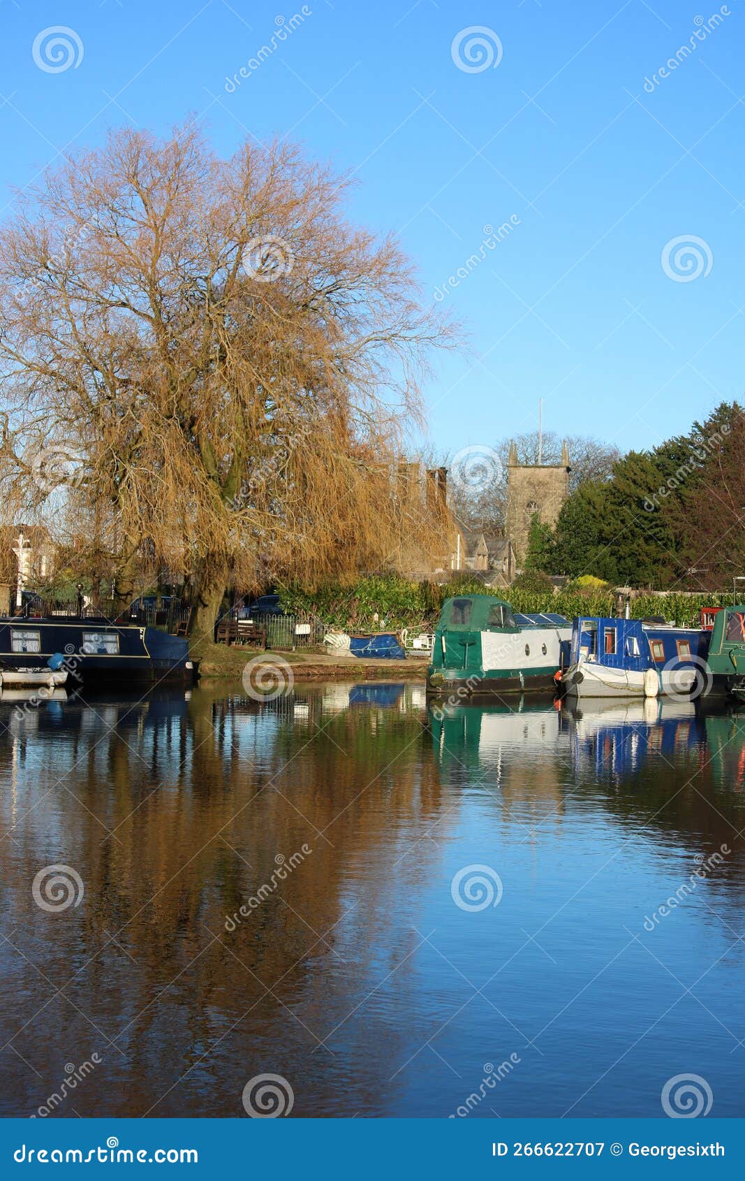 Boats Tithe Barn Basin, Lancaster Canal, Garstang Editorial Photography ...