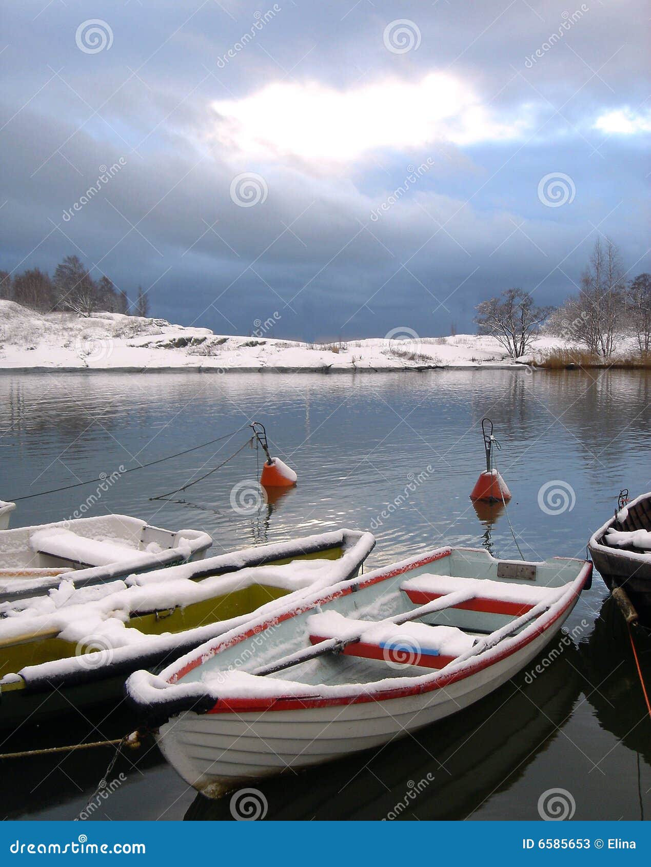 Boats under snow stock image. Image of journey, glacier - 6585653