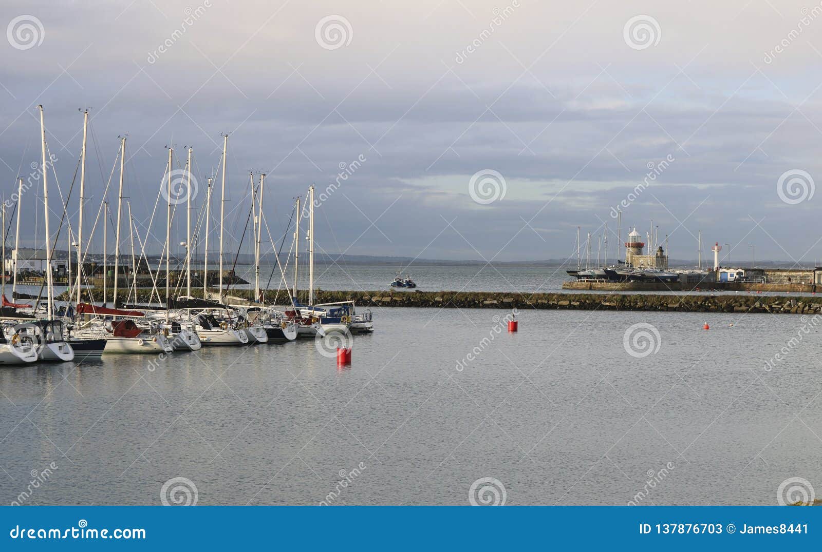 Boats and Yachts at the Dock. Harbor in Ireland. Stock Image - Image of ...
