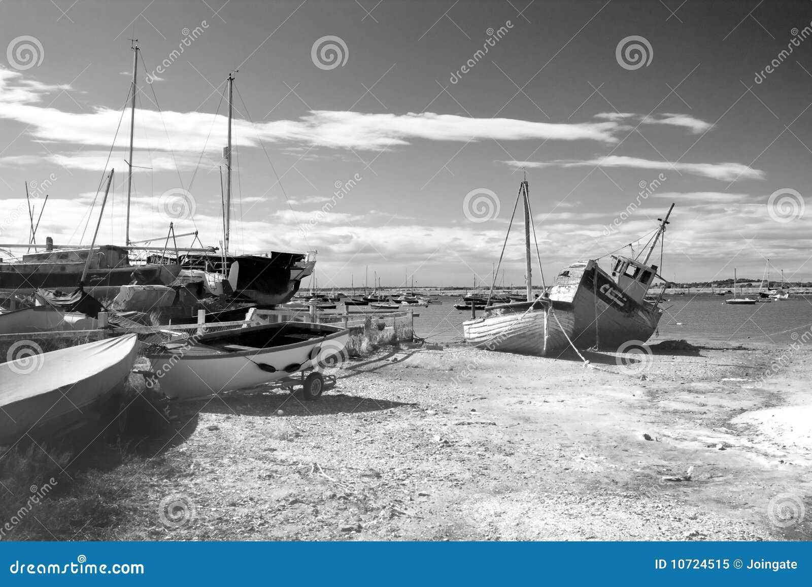 Boatyard stock image. Image of british, english, boats - 10724515