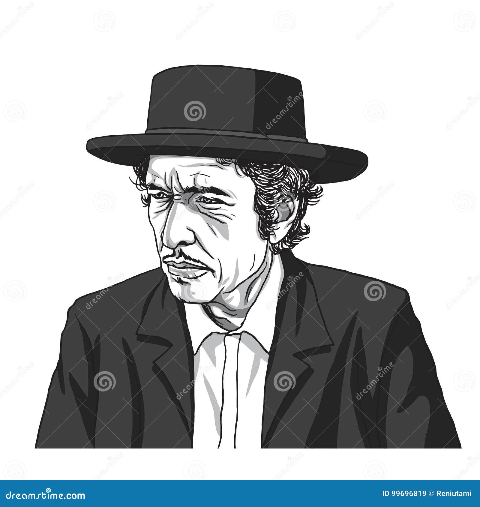 Bob Dylan Vector Illustration Drawing 11 Septembre 2017 Image stock ...