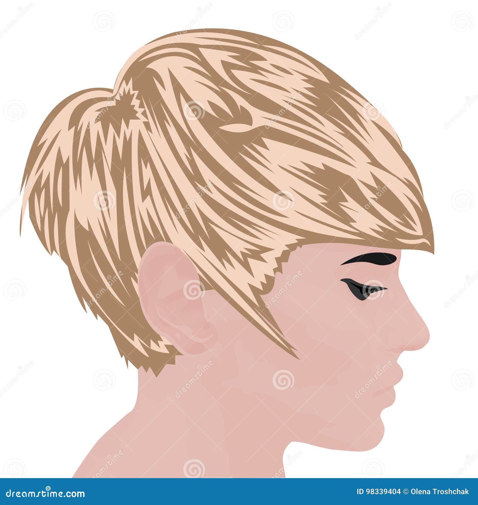 Bob Haircut Vector Illustration Stock Vector - Illustration of female ...
