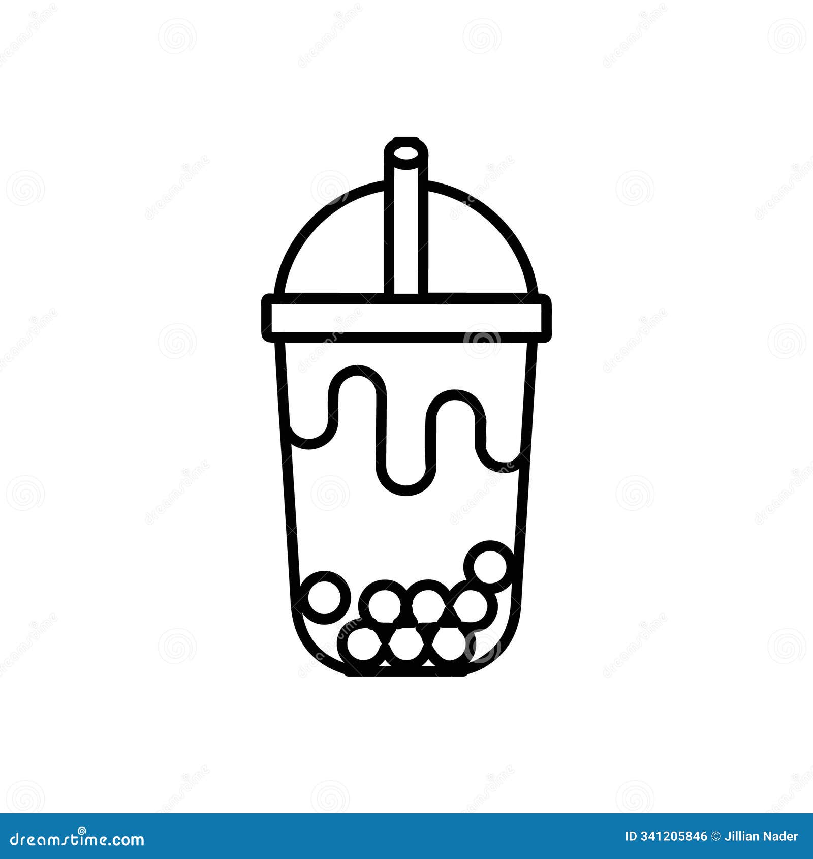 Boba Tea Icon Flat Logo Isolated Symbol Stock Illustration ...