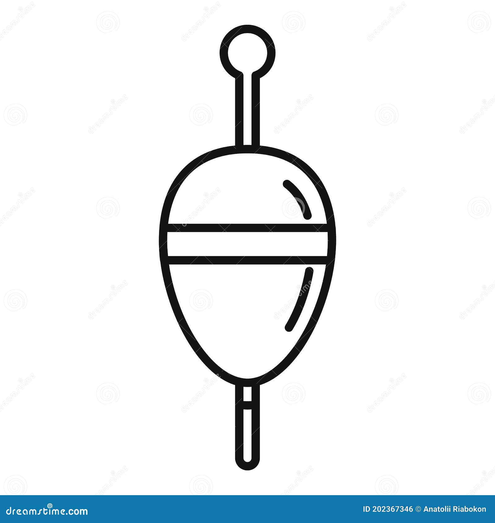 Bobber Float Icon, Outline Style Stock Vector - Illustration of ...