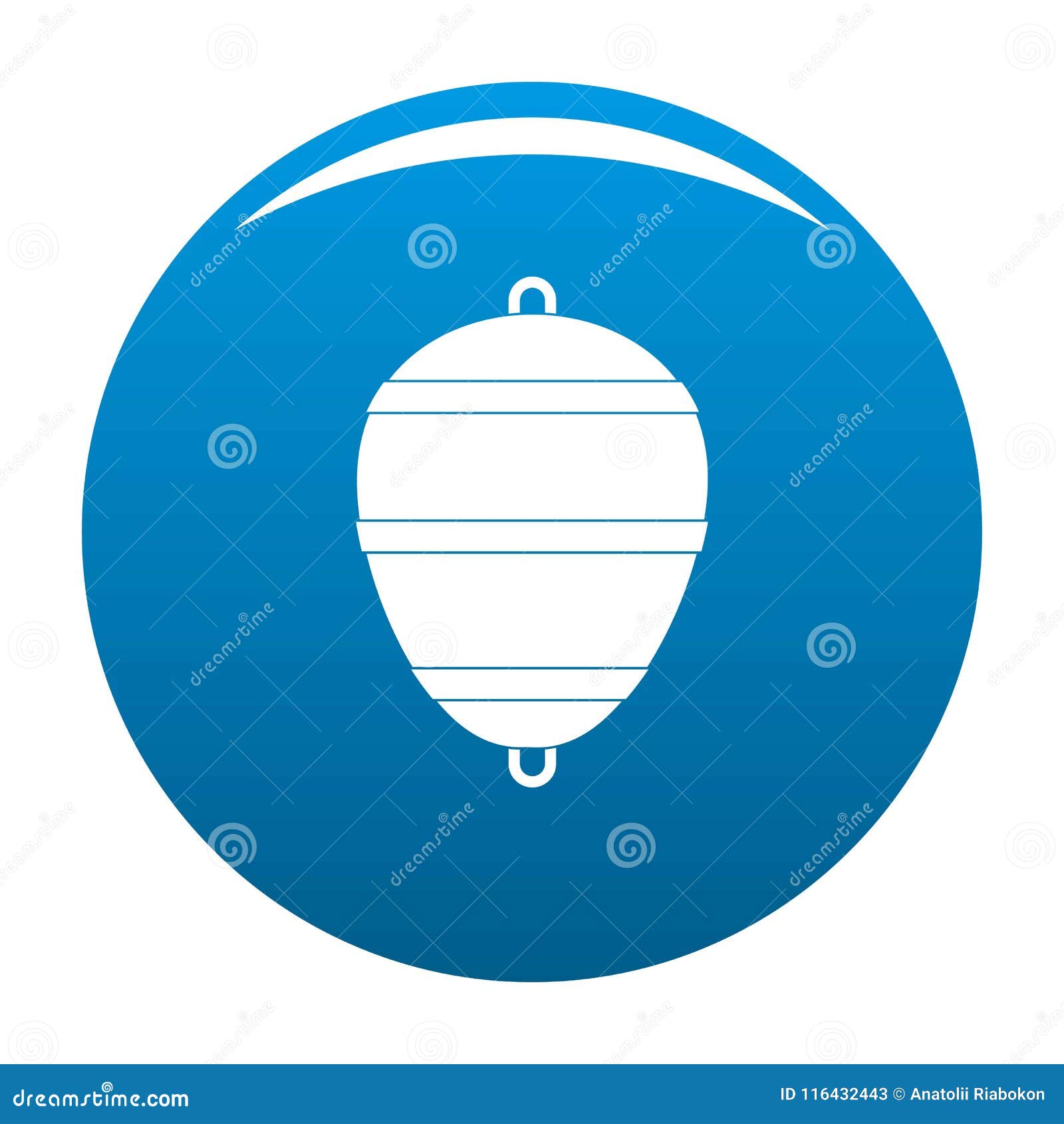 Bobber icon vector blue stock vector. Illustration of hobby - 116432443