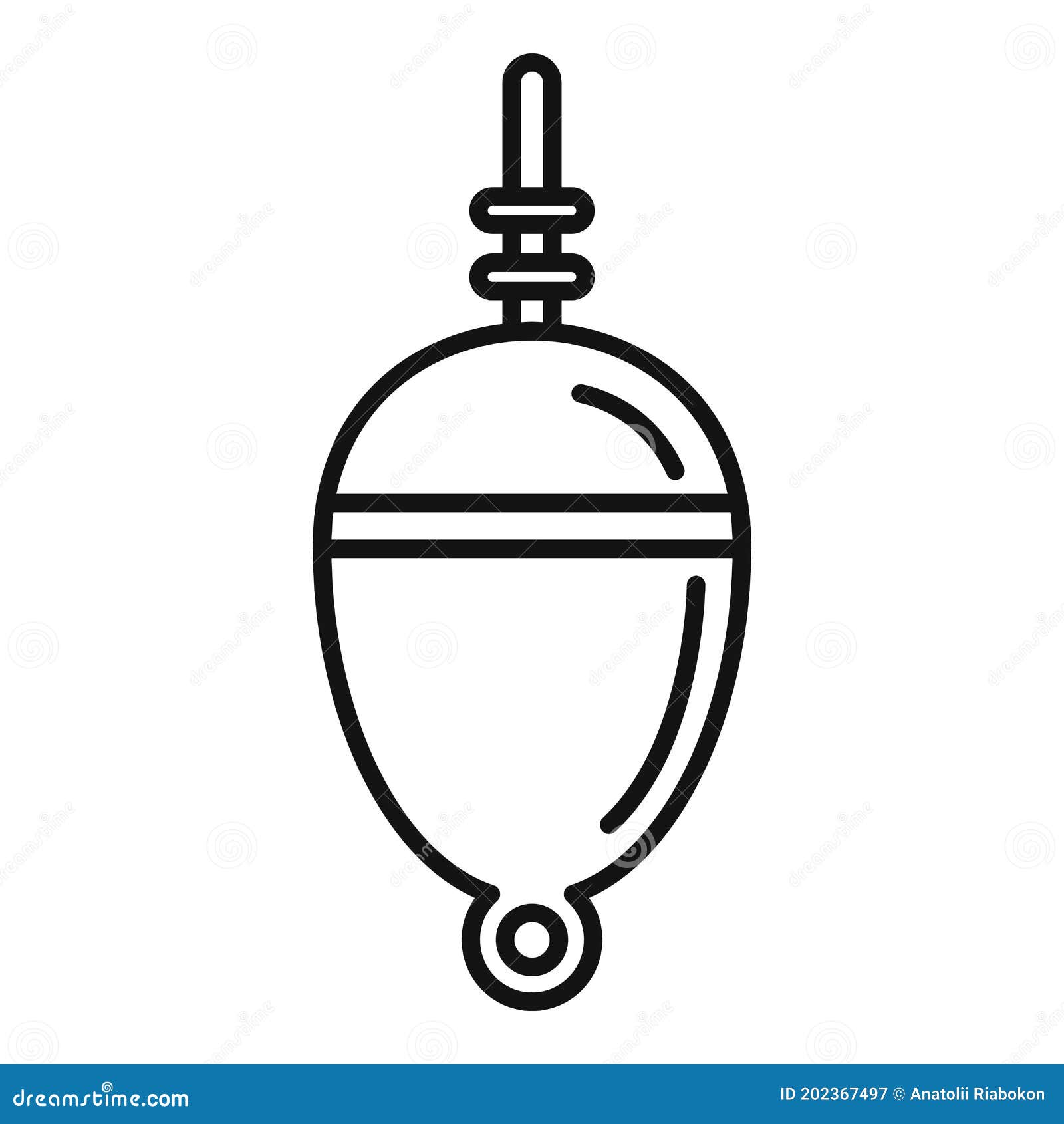 Bobber Rod Icon, Outline Style Stock Vector - Illustration of nautical ...
