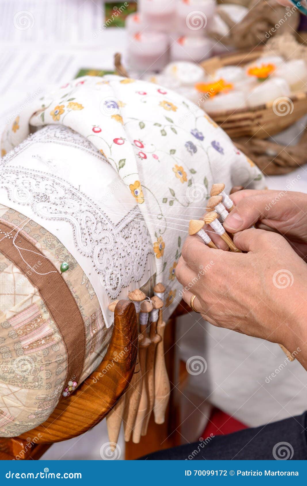 Bobbin Lace Hands at Work stock photo. Image of complicated - 70099172