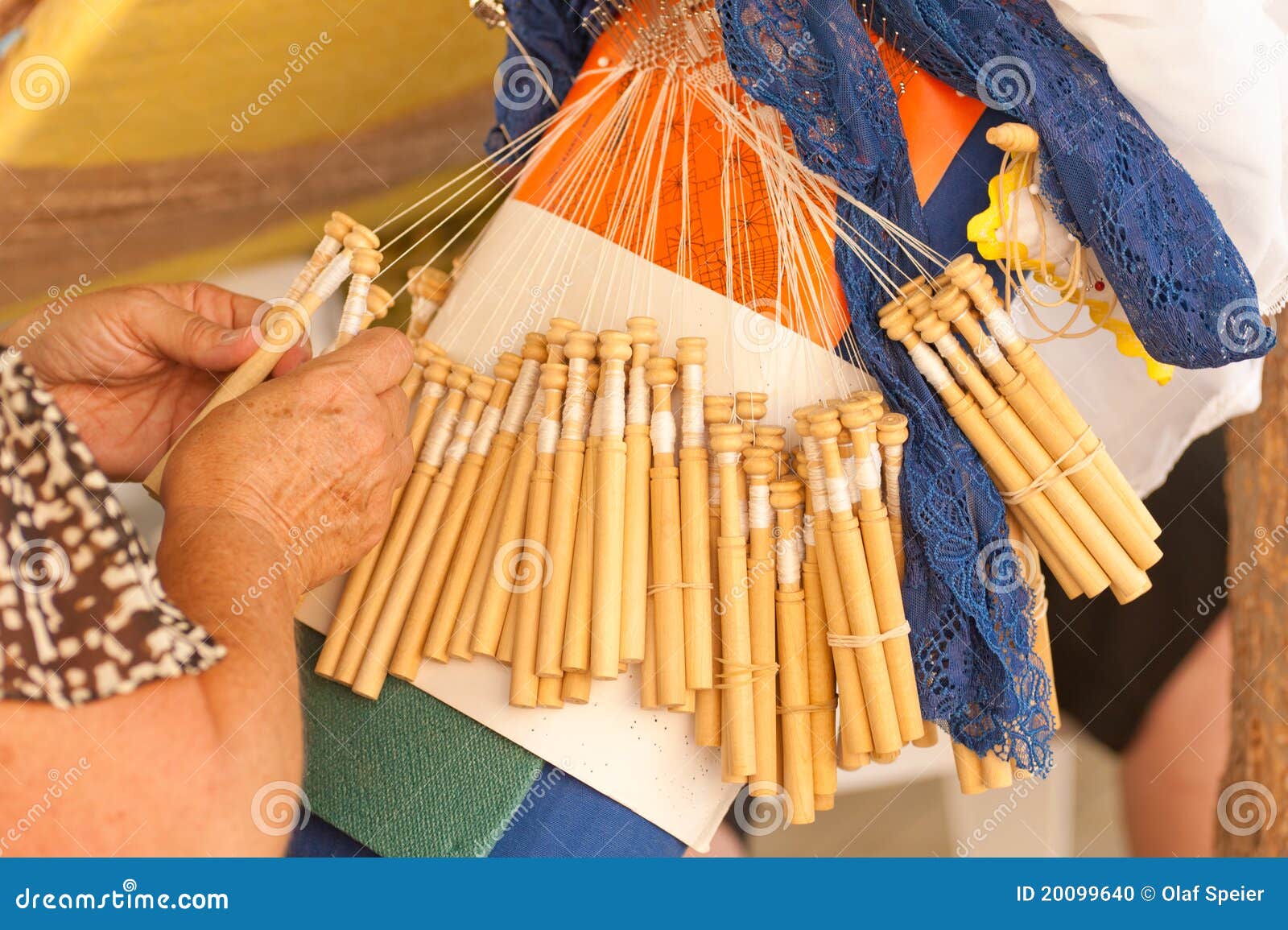 Bobbin lace-making stock photo. Image of skill, traditional - 20099640