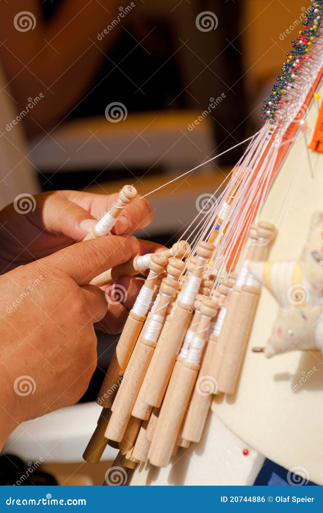 Bobbin lace making stock photo. Image of handcrafted - 20744886
