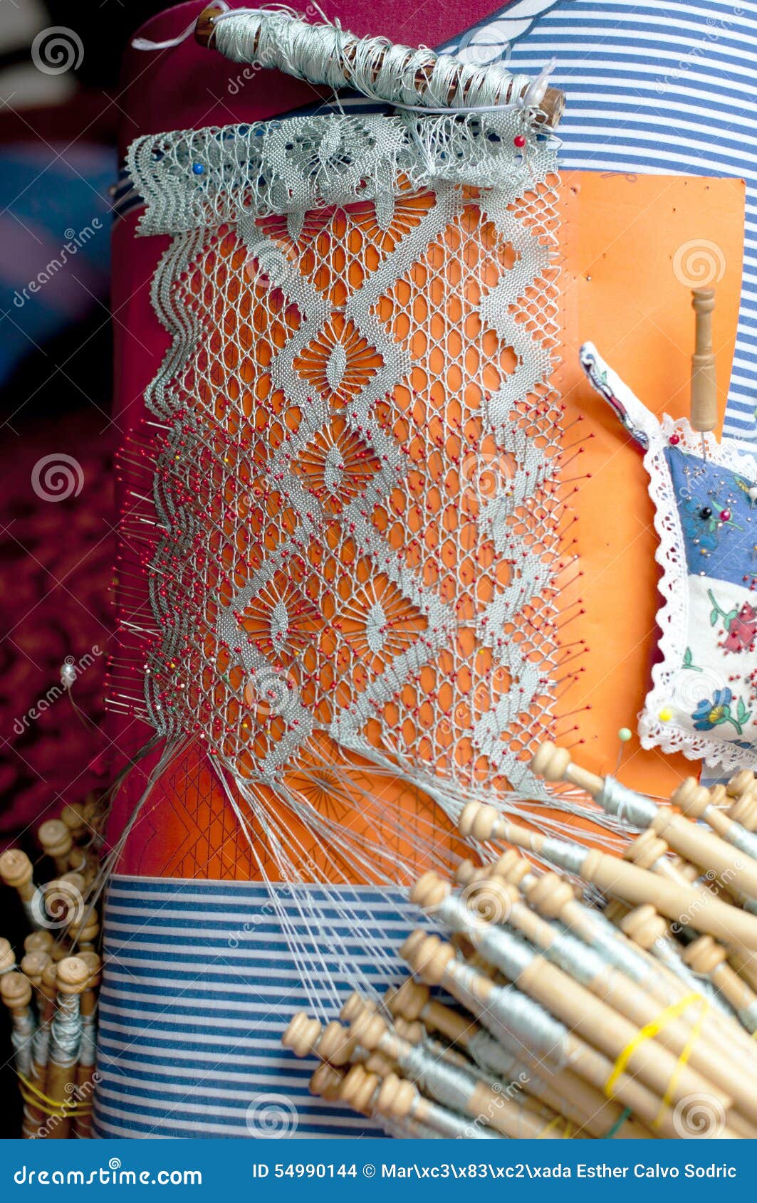 Bobbin lace stock photo. Image of skill, thread, craft - 54990144