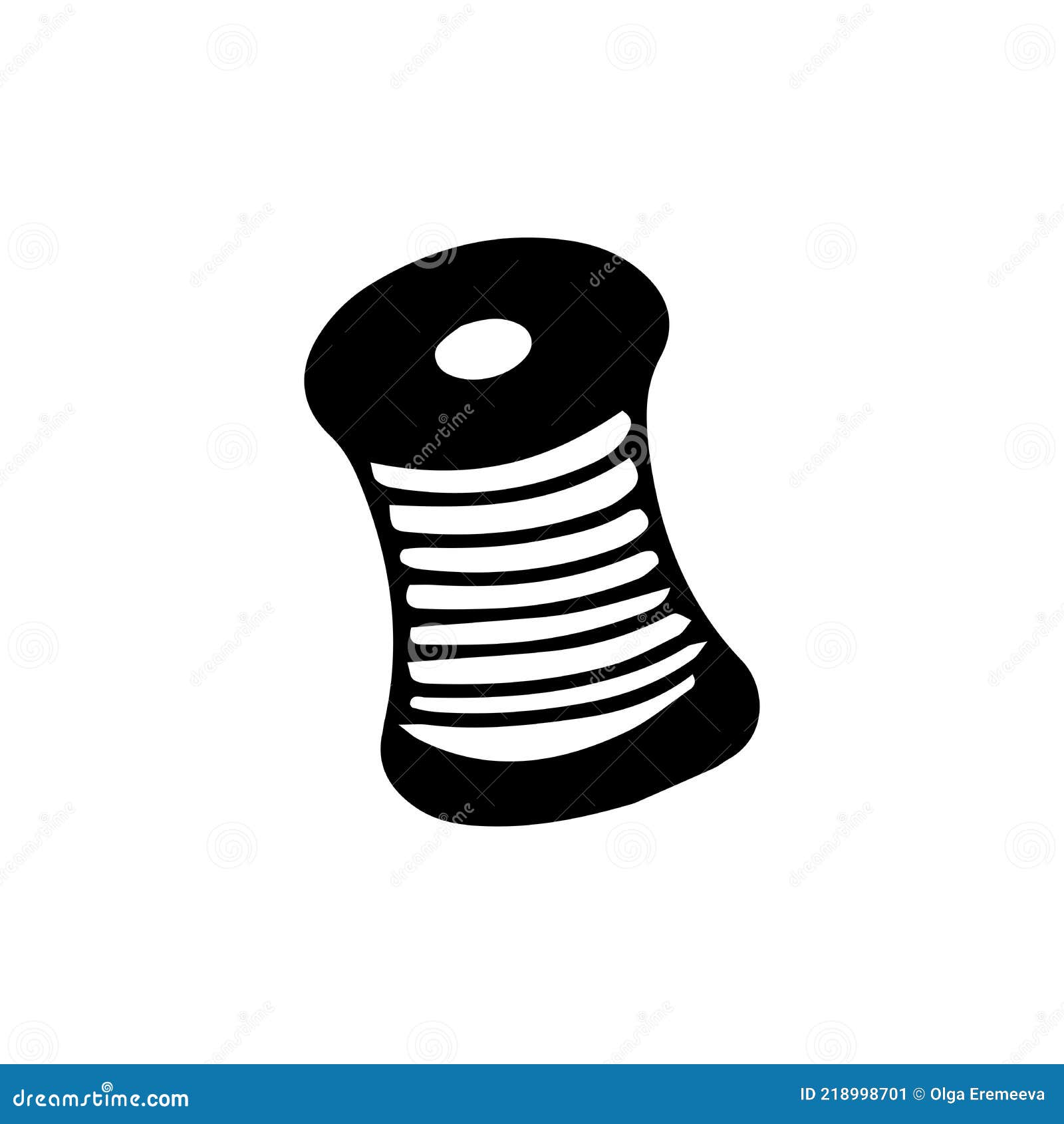 Bobbin of Thread for Sewing. Doodle Vector Single Stock Vector ...