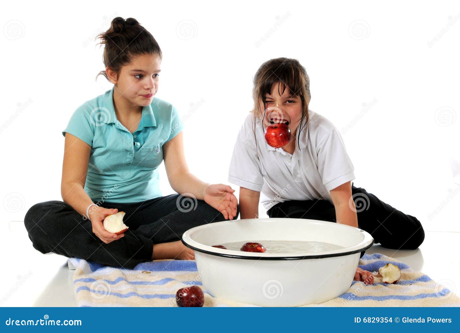 Bobbing for Apples stock photo. Image of eating, dripping - 6829354