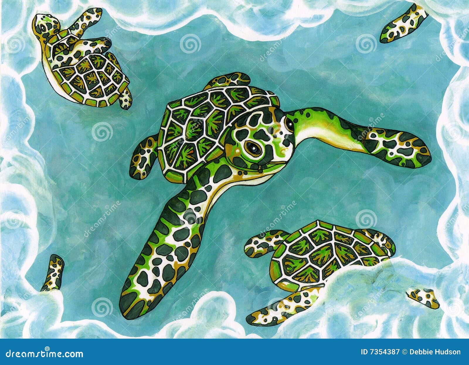 Bobbing and weaving stock illustration. Illustration of greenturtles ...