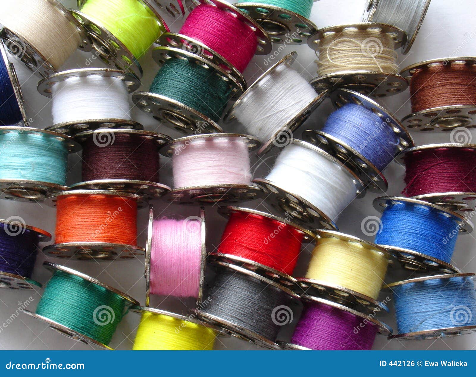 Bobbins stock photo. Image of detail, colored, cotton, material - 442126