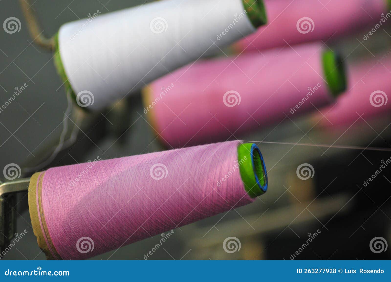 Bobbins with Colored Thread for Industrial Textile Machines Stock Photo ...