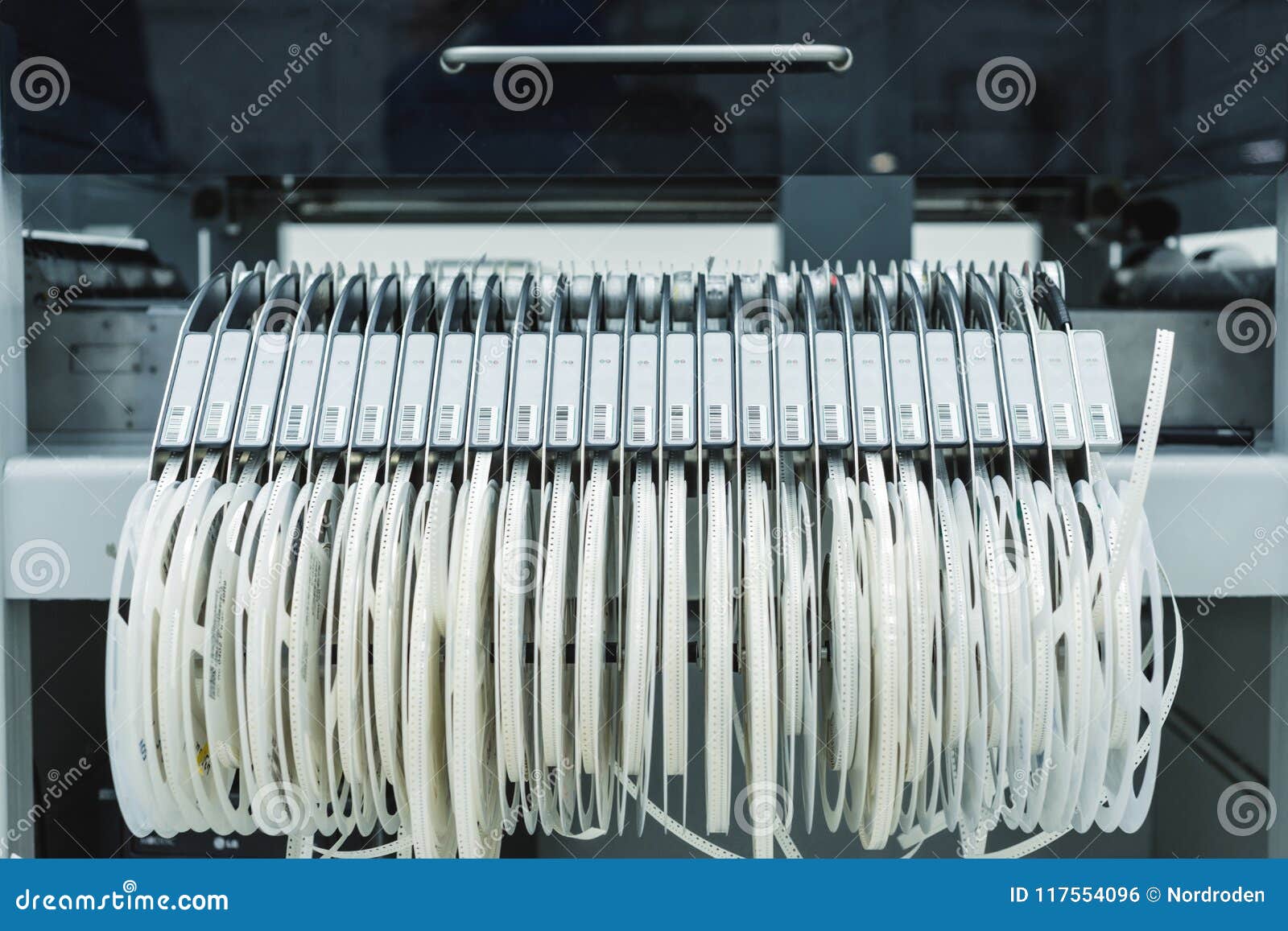 Bobbins with Ribbons for Chips. Stock Photo - Image of capacitor ...