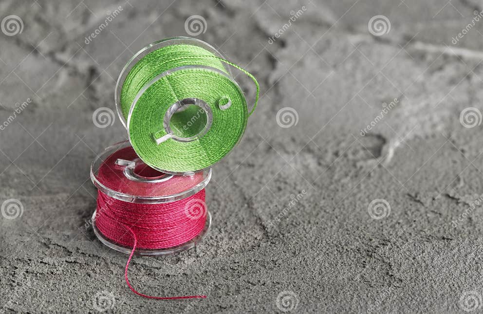 Bobbins for a Sewing Machine with Bright Threads Stock Image - Image of ...
