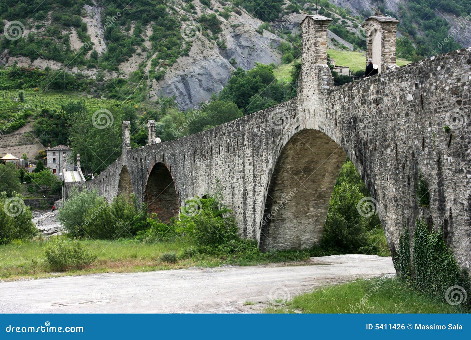 Bobbio stock photo. Image of river, bridge, trebbia, italy - 5411426