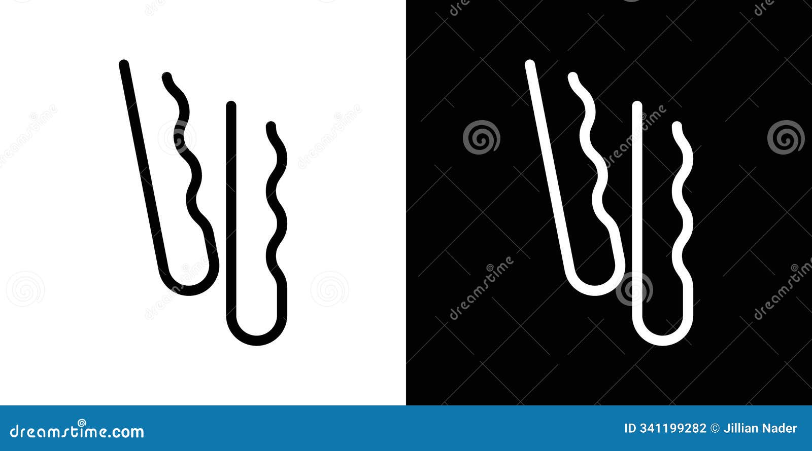 Linear Bobby Pins Icon From Beauty Outline Collection. Thin Line Bobby ...