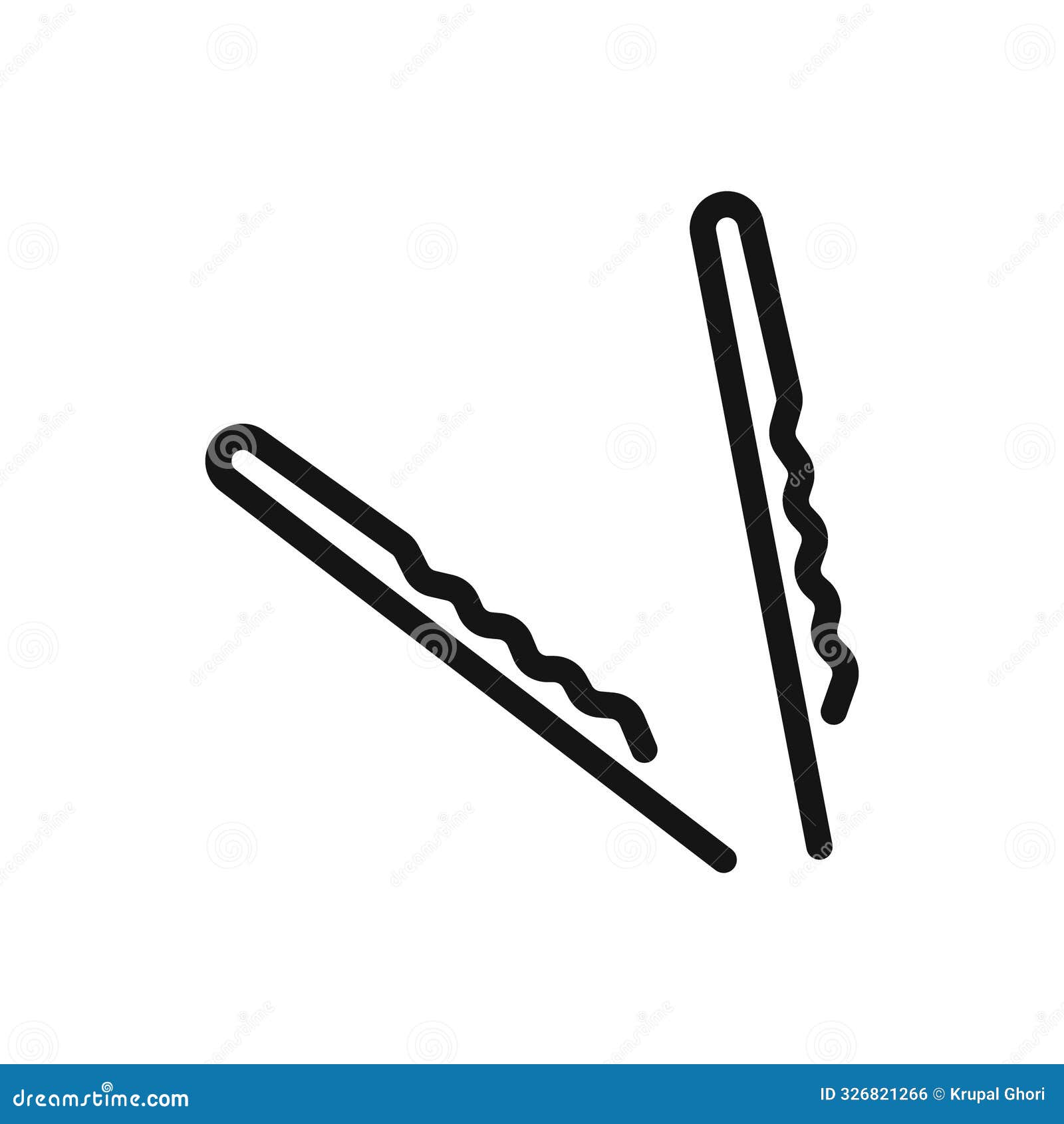 Bobby Pins Logo Sign Vector Outline | CartoonDealer.com #326036157