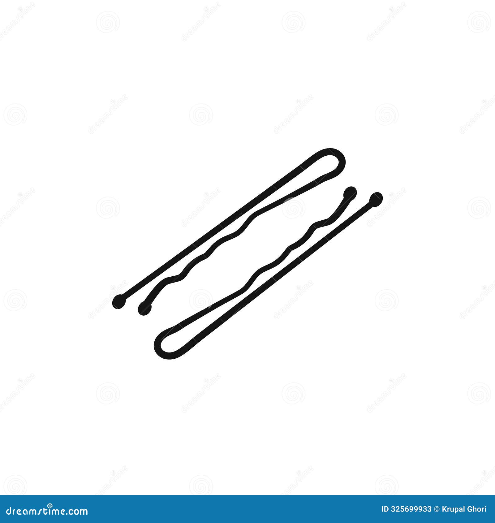 Bobby Pins Icon Vector Set Collection for Web Stock Illustration ...