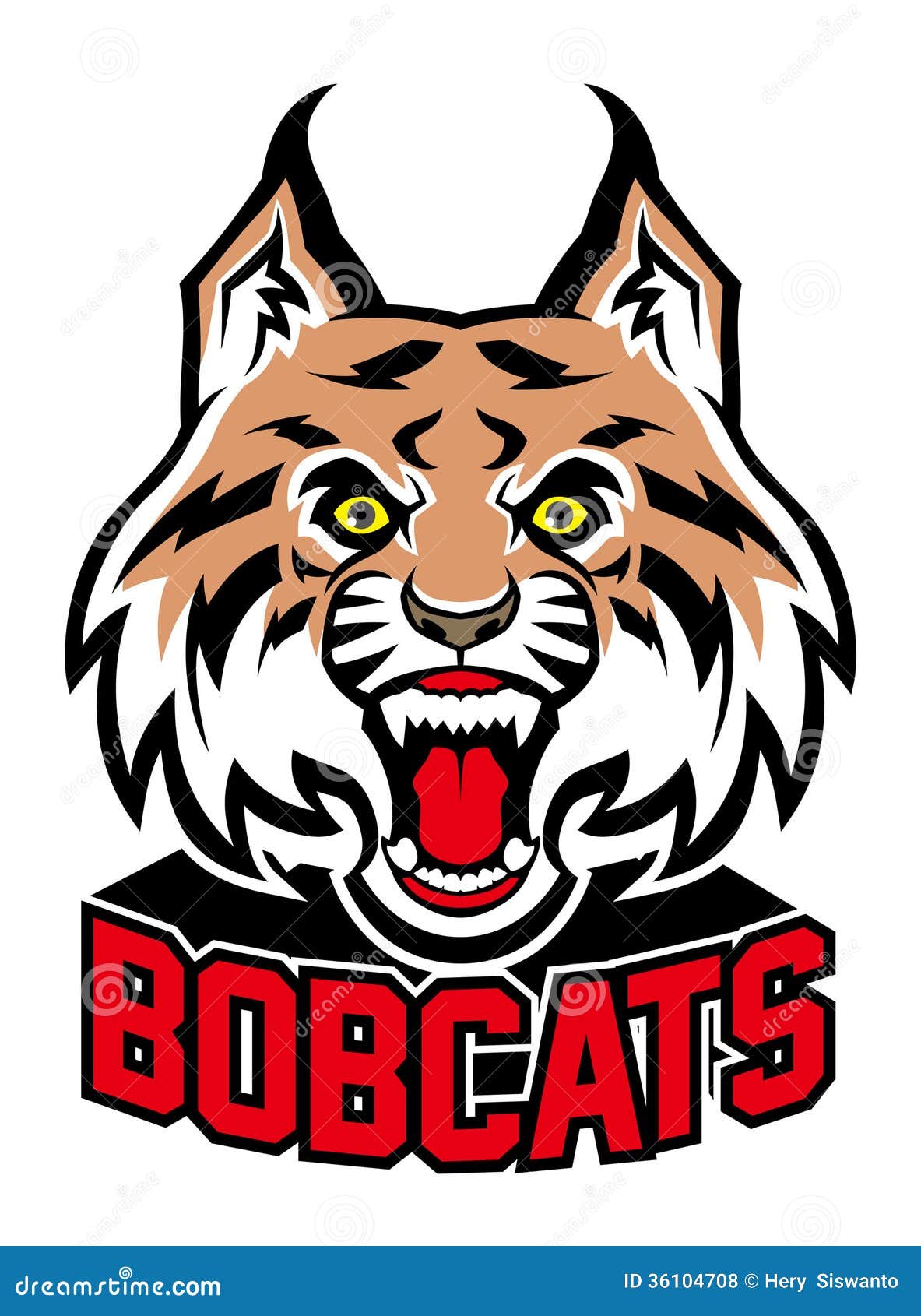 Bobcat Mascot Cartoon Vector | CartoonDealer.com #46367657