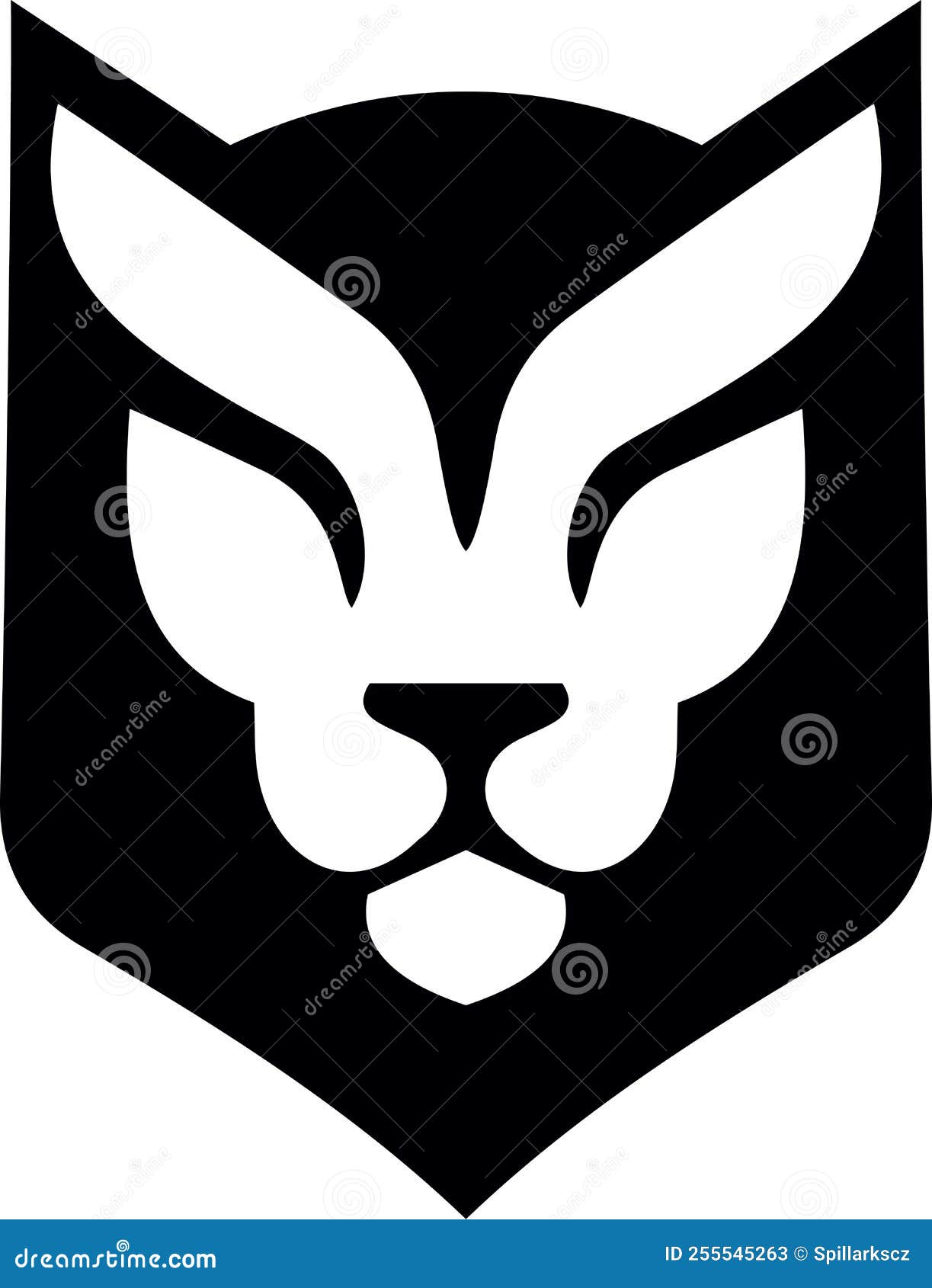 Bobcat Logo in Black and White Stock Vector - Illustration of bobcat ...