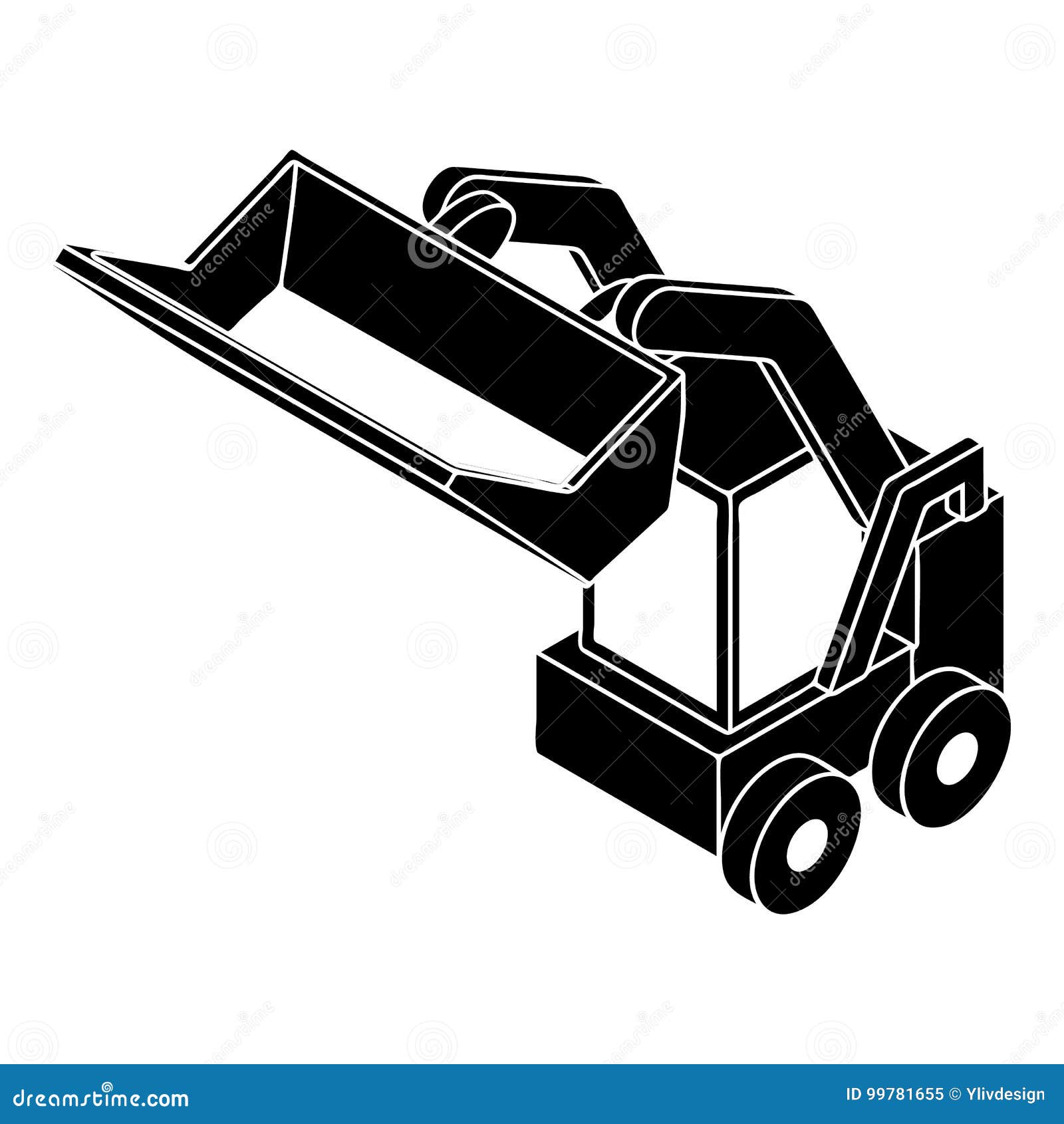 Bobcat Machine Icon, Simple Style Stock Vector - Illustration of mover ...