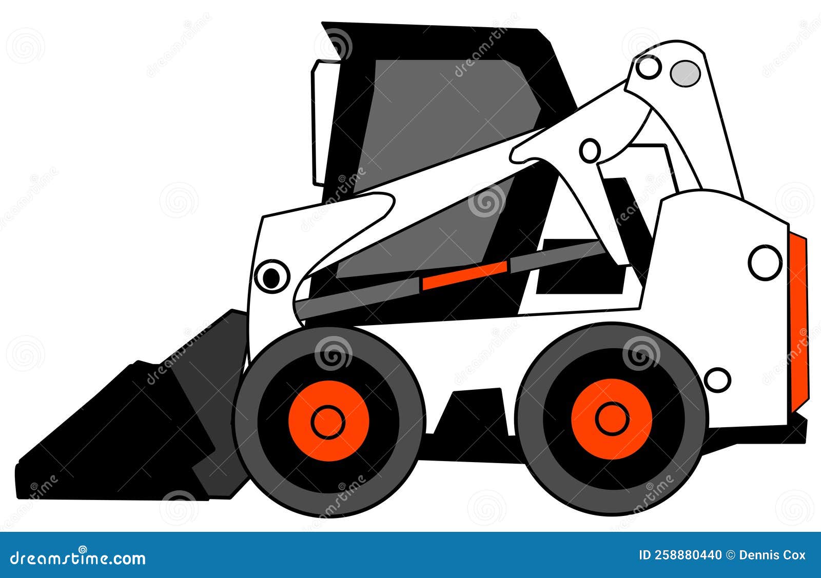 Bobcat style loader stock illustration. Illustration of clipart - 258880440