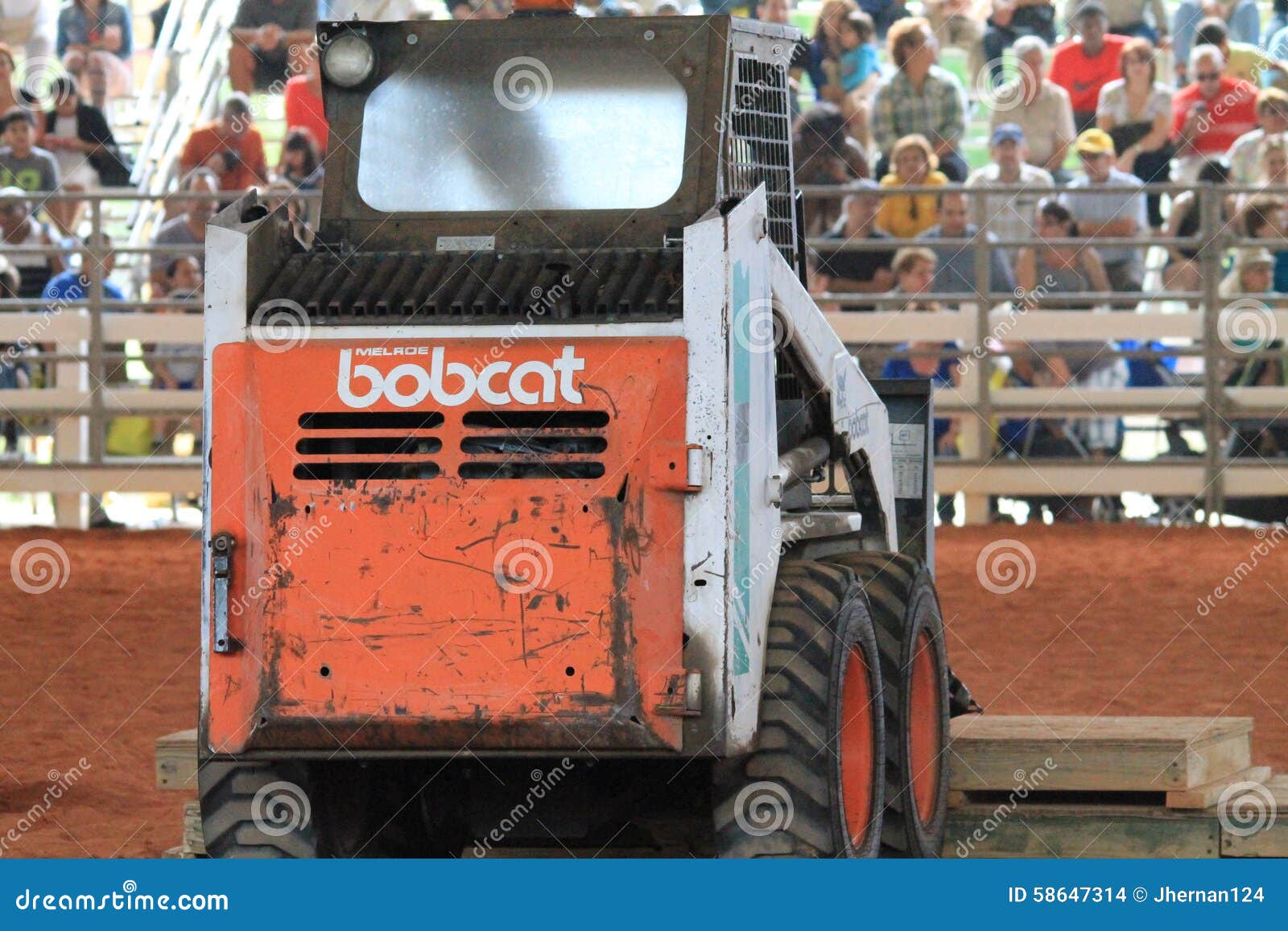 Bobcat tractor editorial stock image. Image of spectators - 58647314