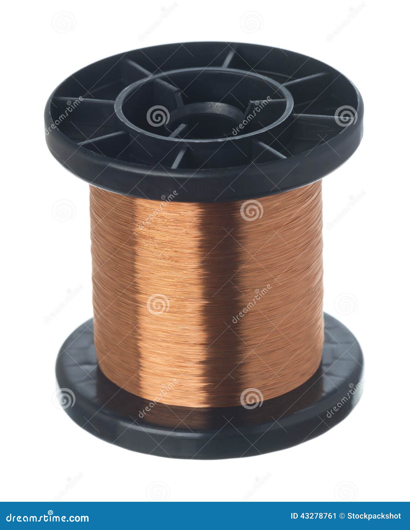 Bobina Isolata Del Filo Di Rame Immagine Stock - Immagine di sfondo ...