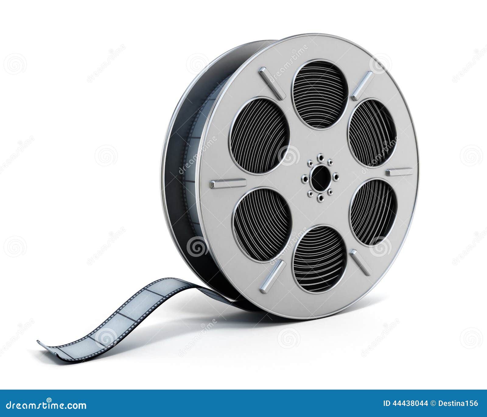 Bobine de film photo stock. Image du trois, isolement - 44438044