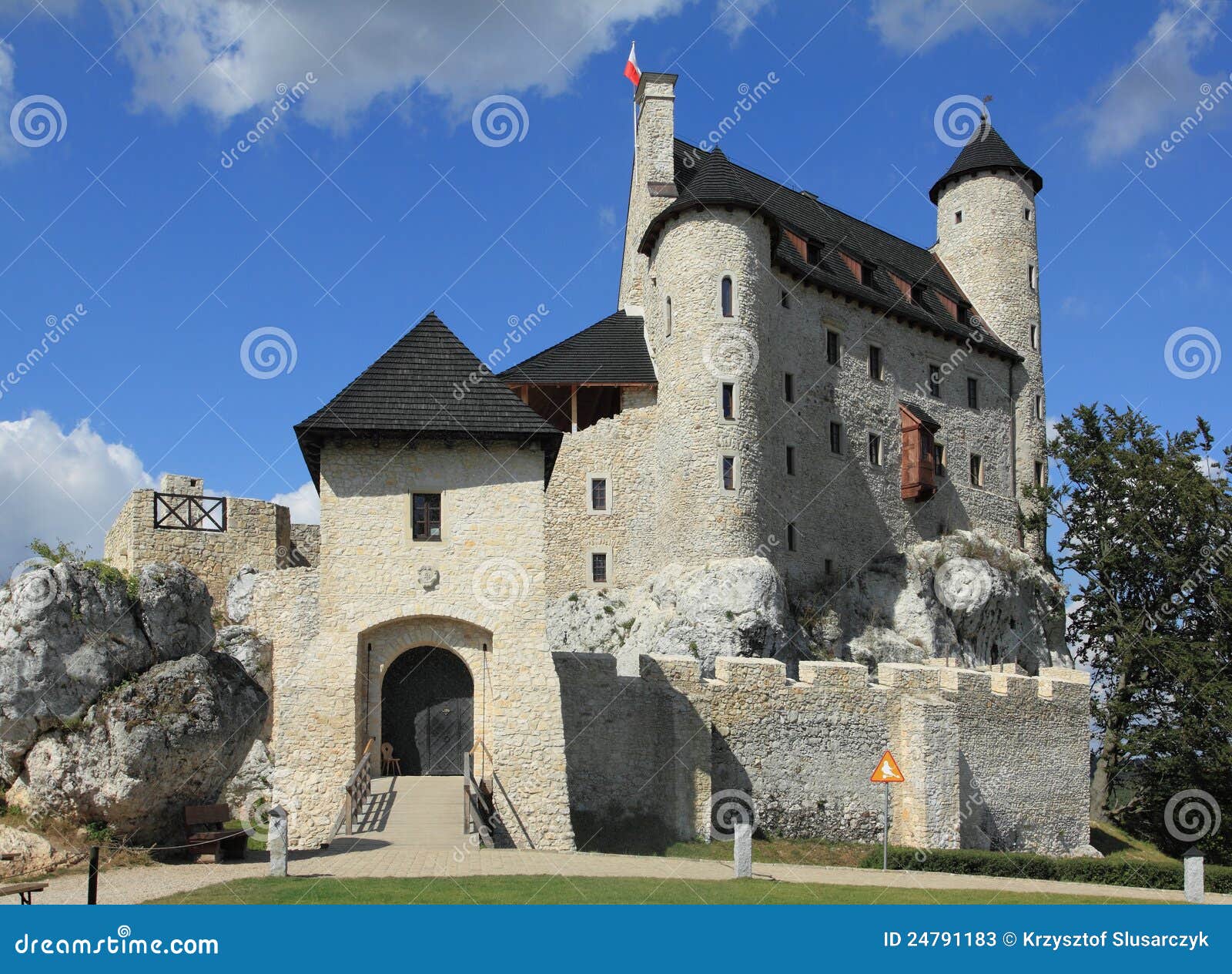 Bobolice castle, Poland stock image. Image of stone, destination - 24791183