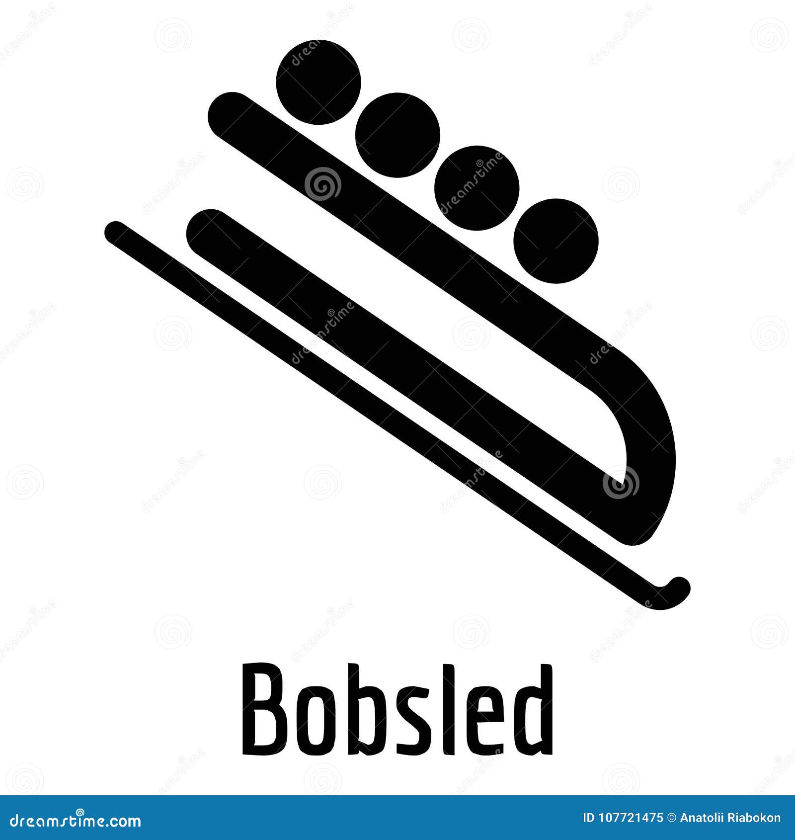 Bobsled Icon, Simple Style. Stock Vector - Illustration of icon, jump ...