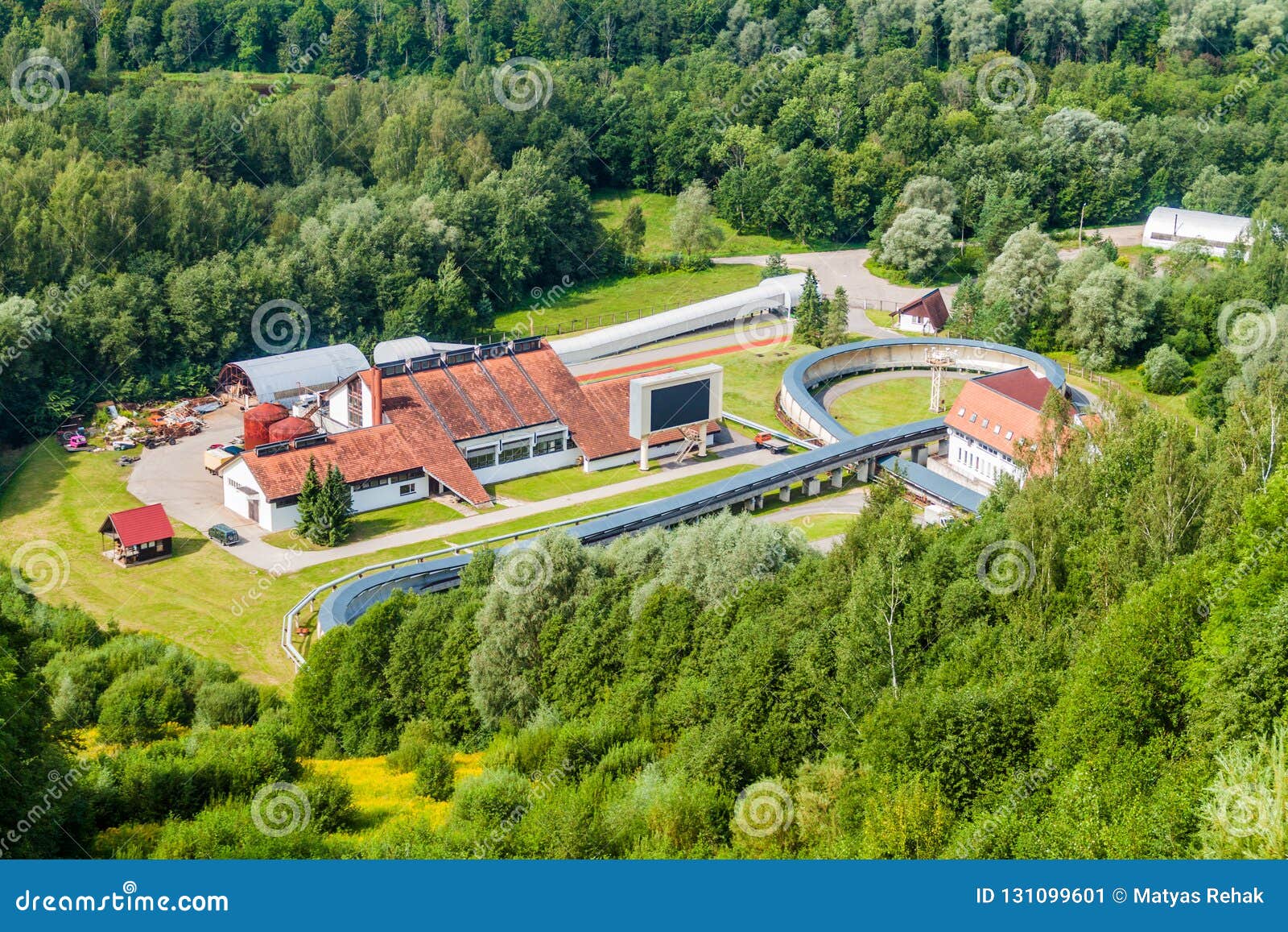 Bobsled Track in Sigulda, Latv Stock Image - Image of park, forest ...