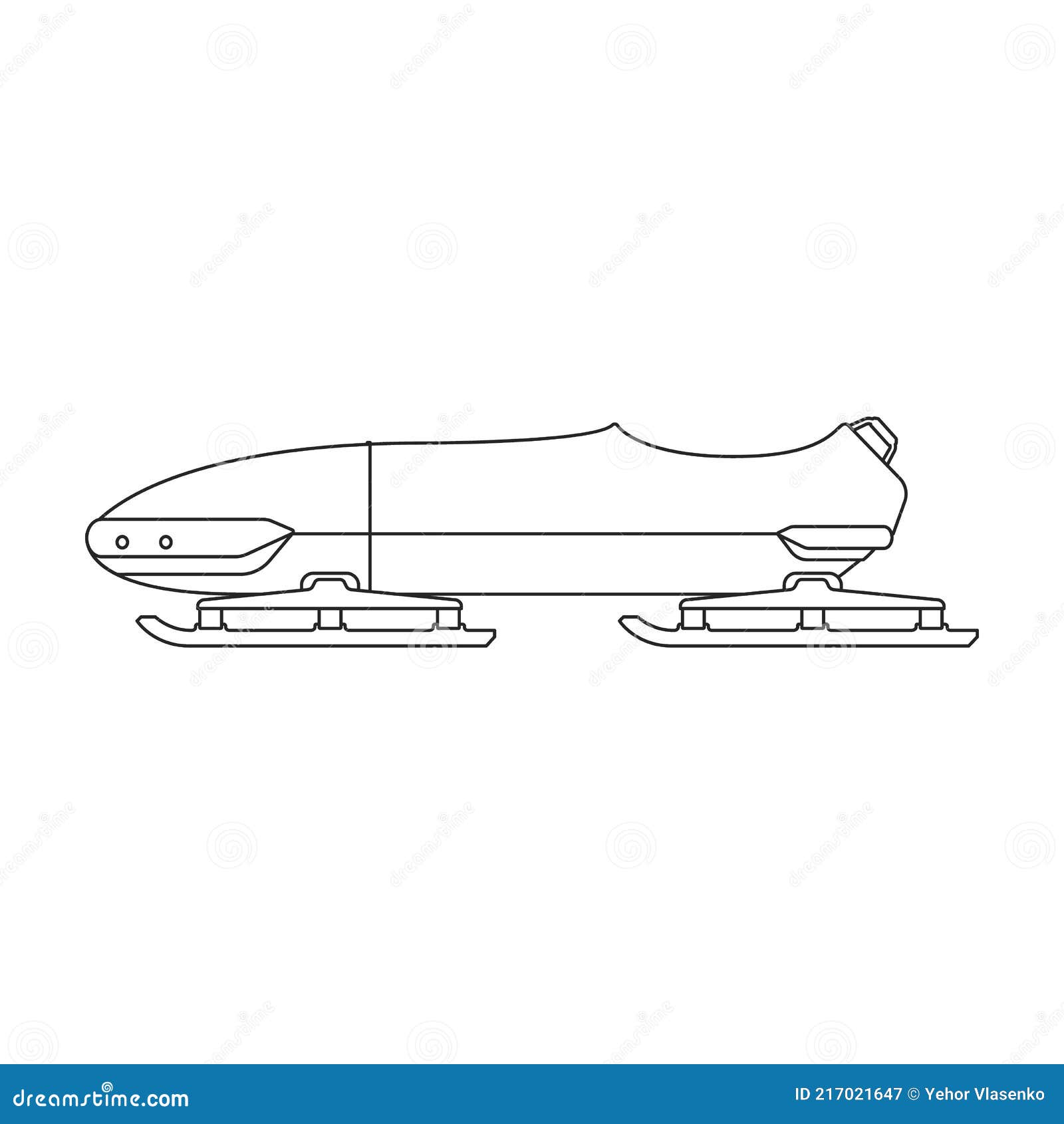 Bobsledding Icon. Linear Vector Illustration From X Treme Collection ...