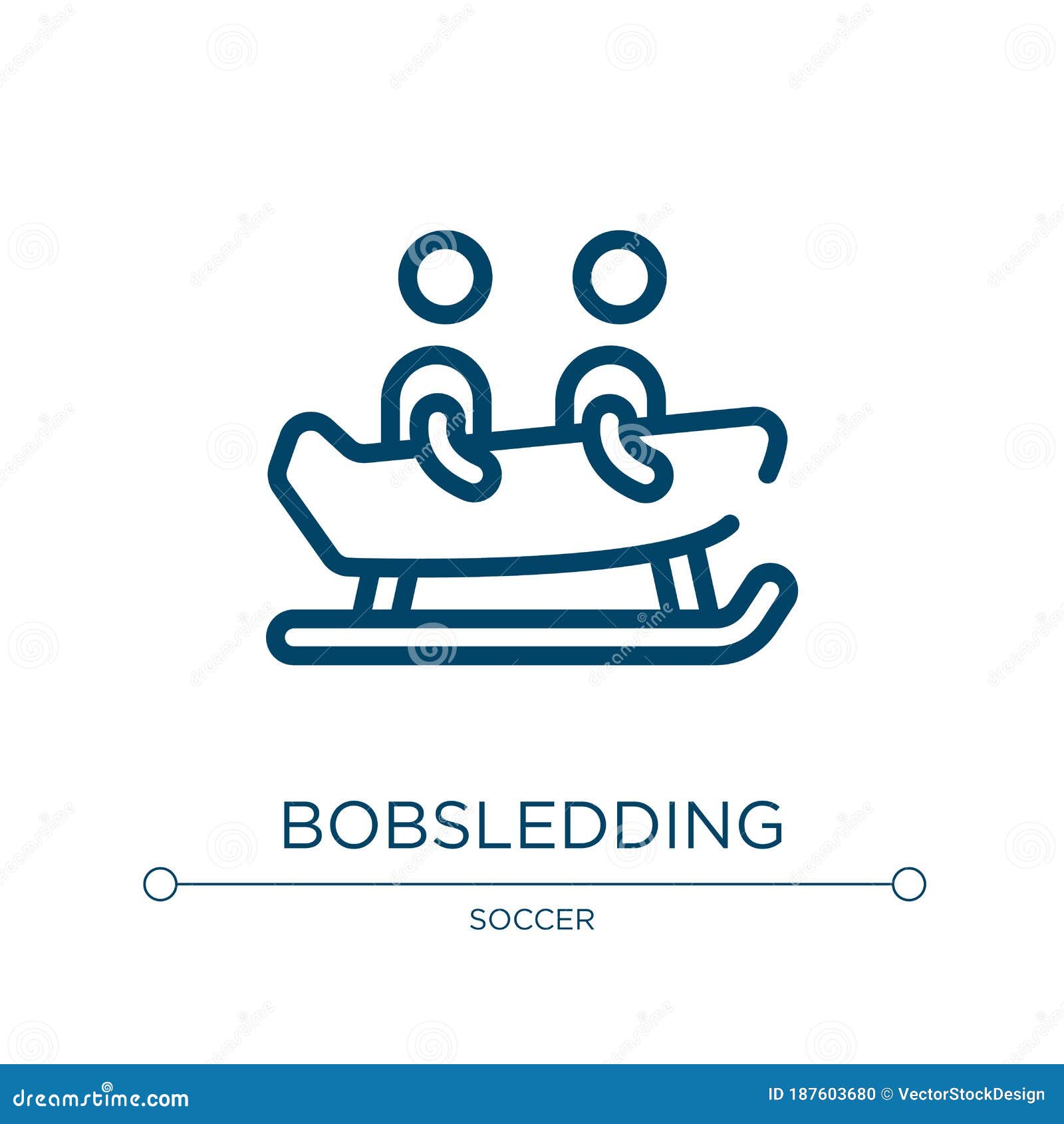 Bobsledding Icon. Linear Vector Illustration From X Treme Collection ...