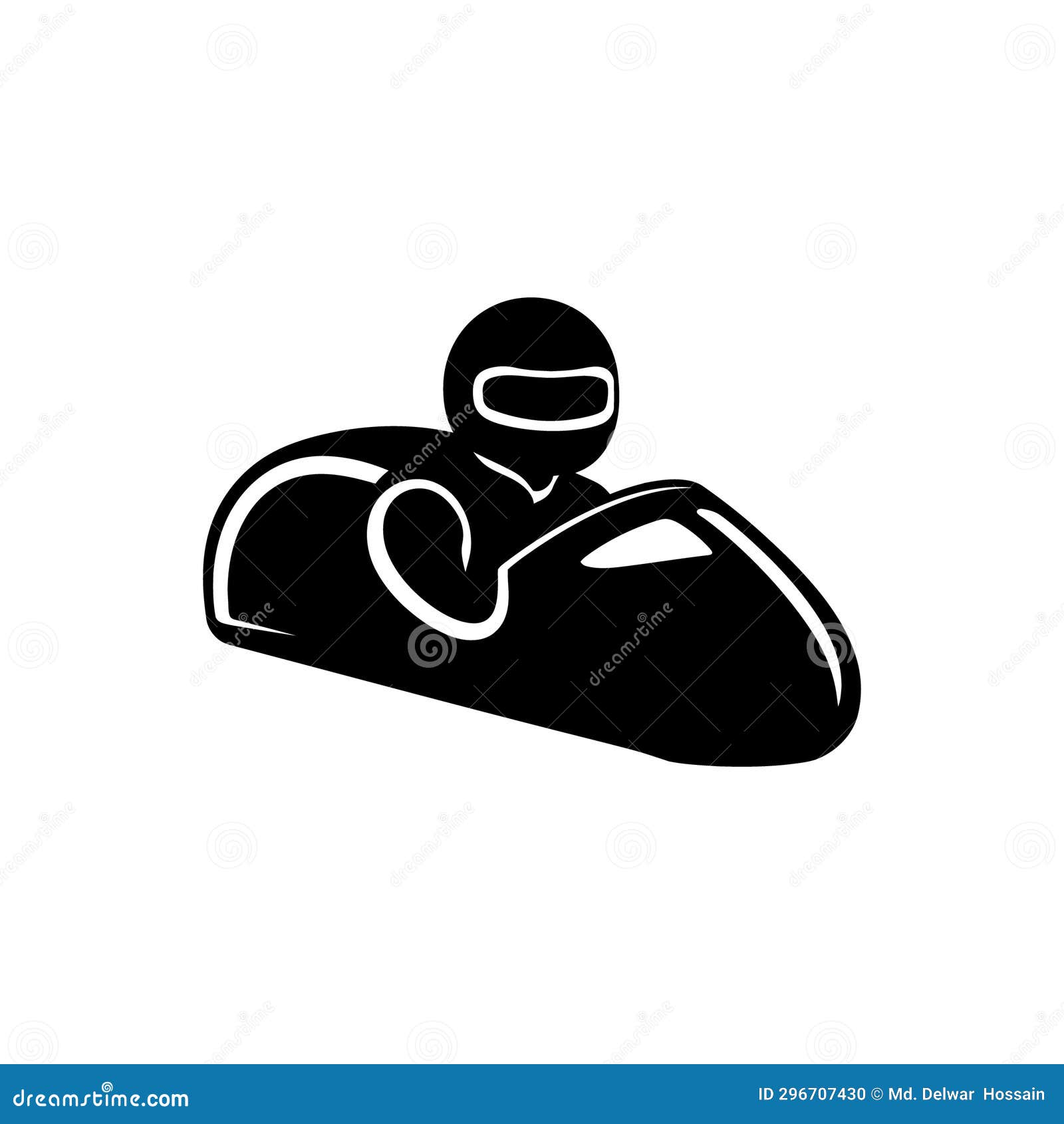 Bobsledding Icon stock vector. Illustration of brand - 296707430
