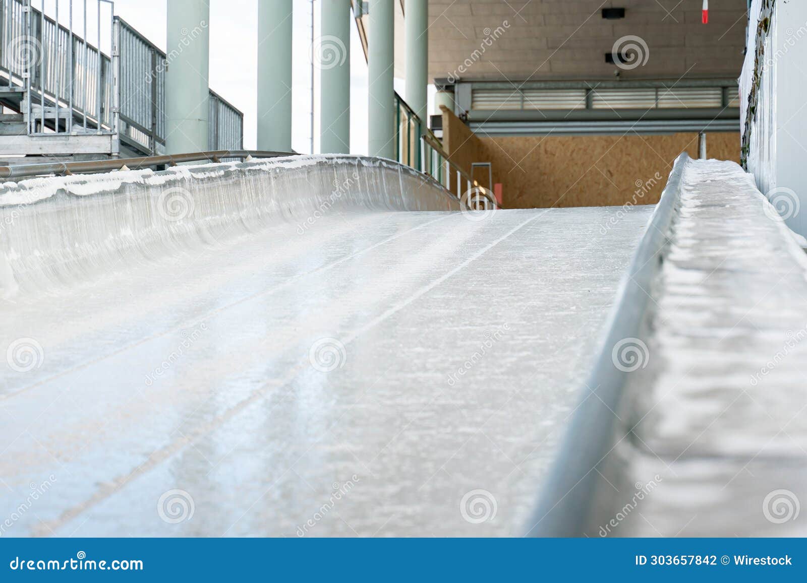 Bobsleigh Ice Channel in Winterberg, Germany. Stock Photo - Image of ...