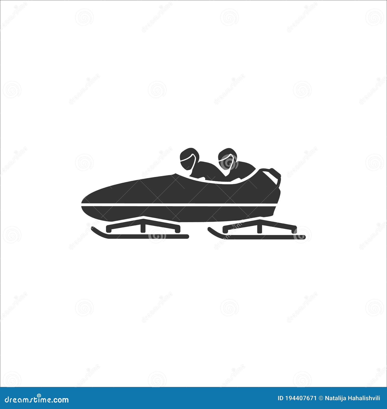 Bobsleigh Icon. Vector Illustration on White Stock Vector ...