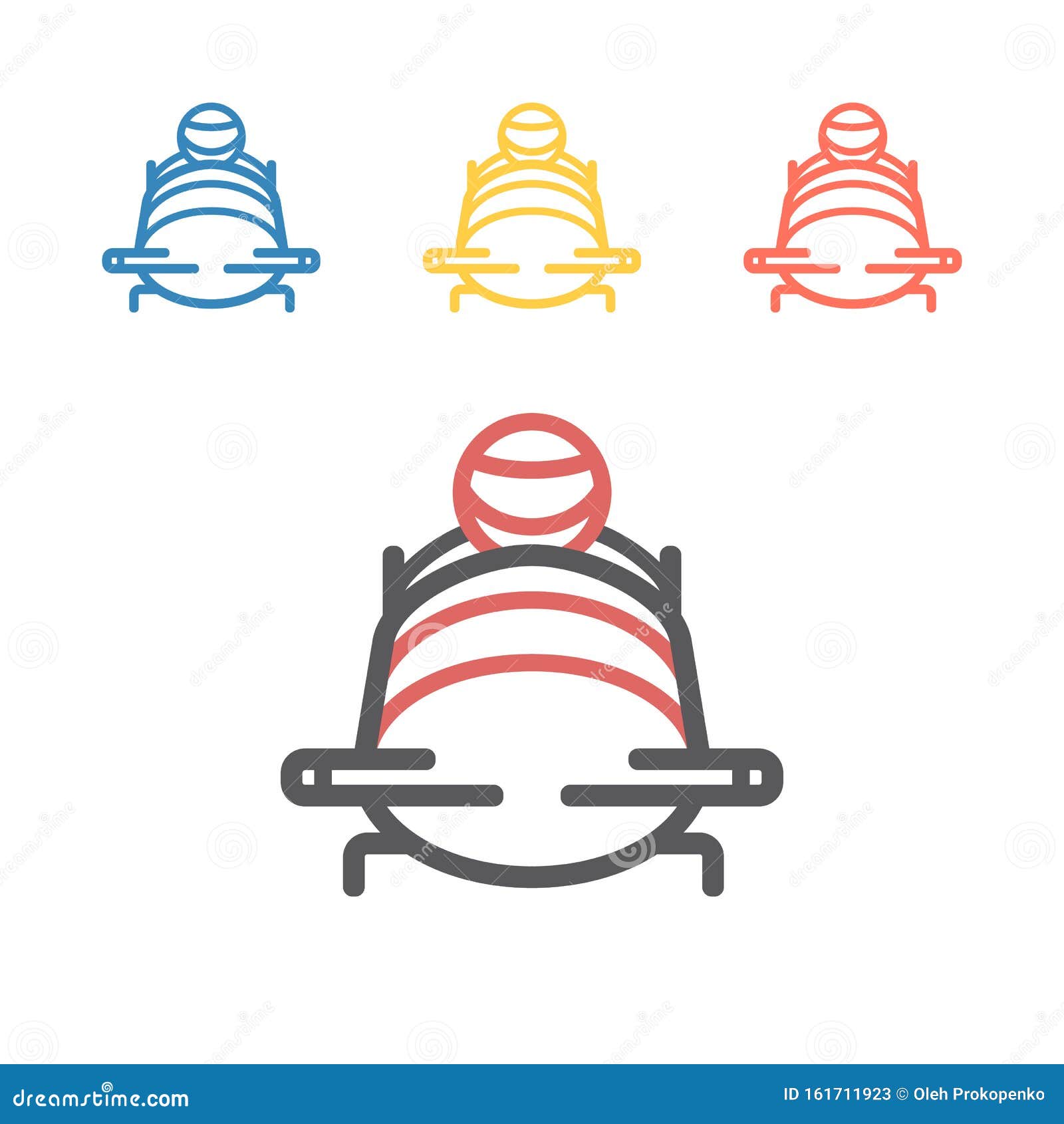 Luge Line Icon Concept. Luge Vector Linear Illustration, Symbol, Sign ...