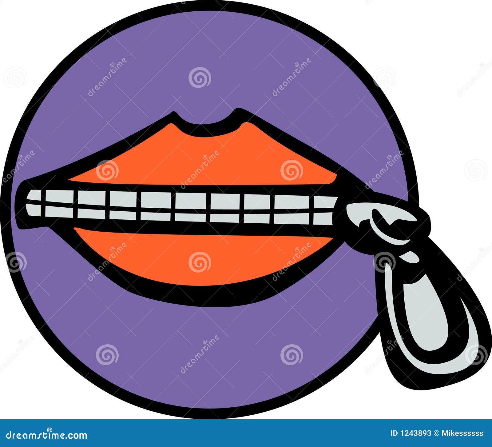 Boca cerrada ilustración del vector. Ilustración de diente - 1243893