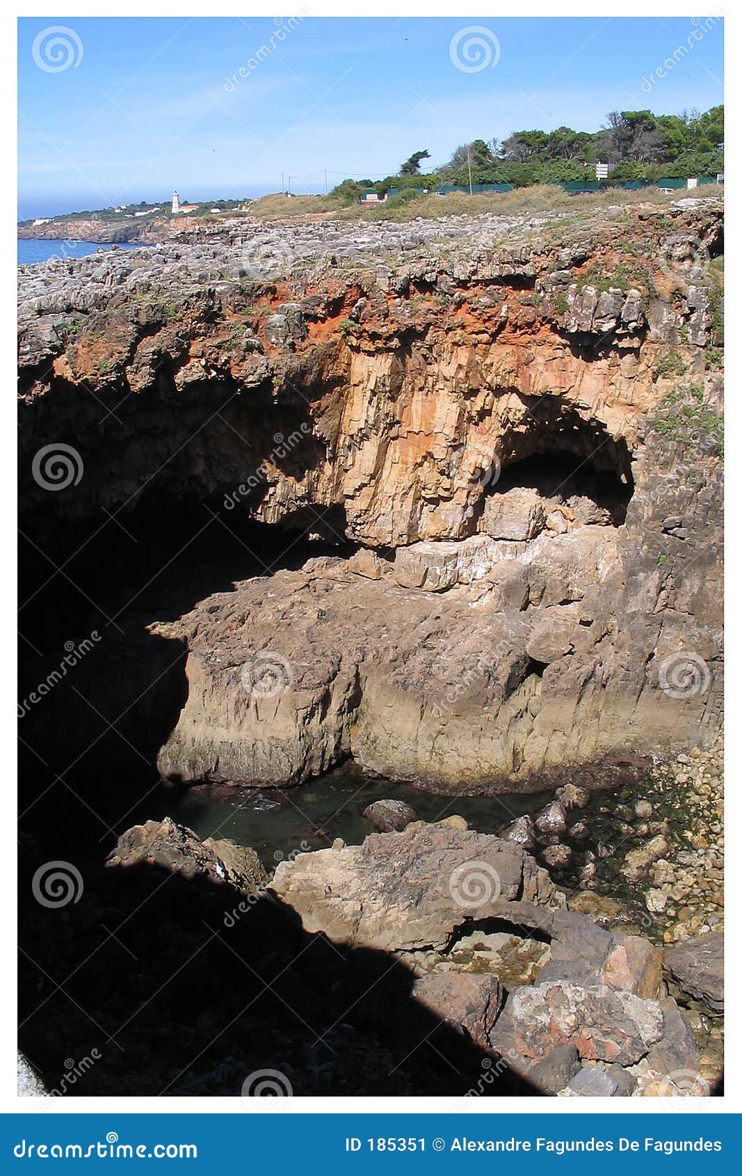 Boca do Inferno stock image. Image of seawater, rock, rugged - 185351