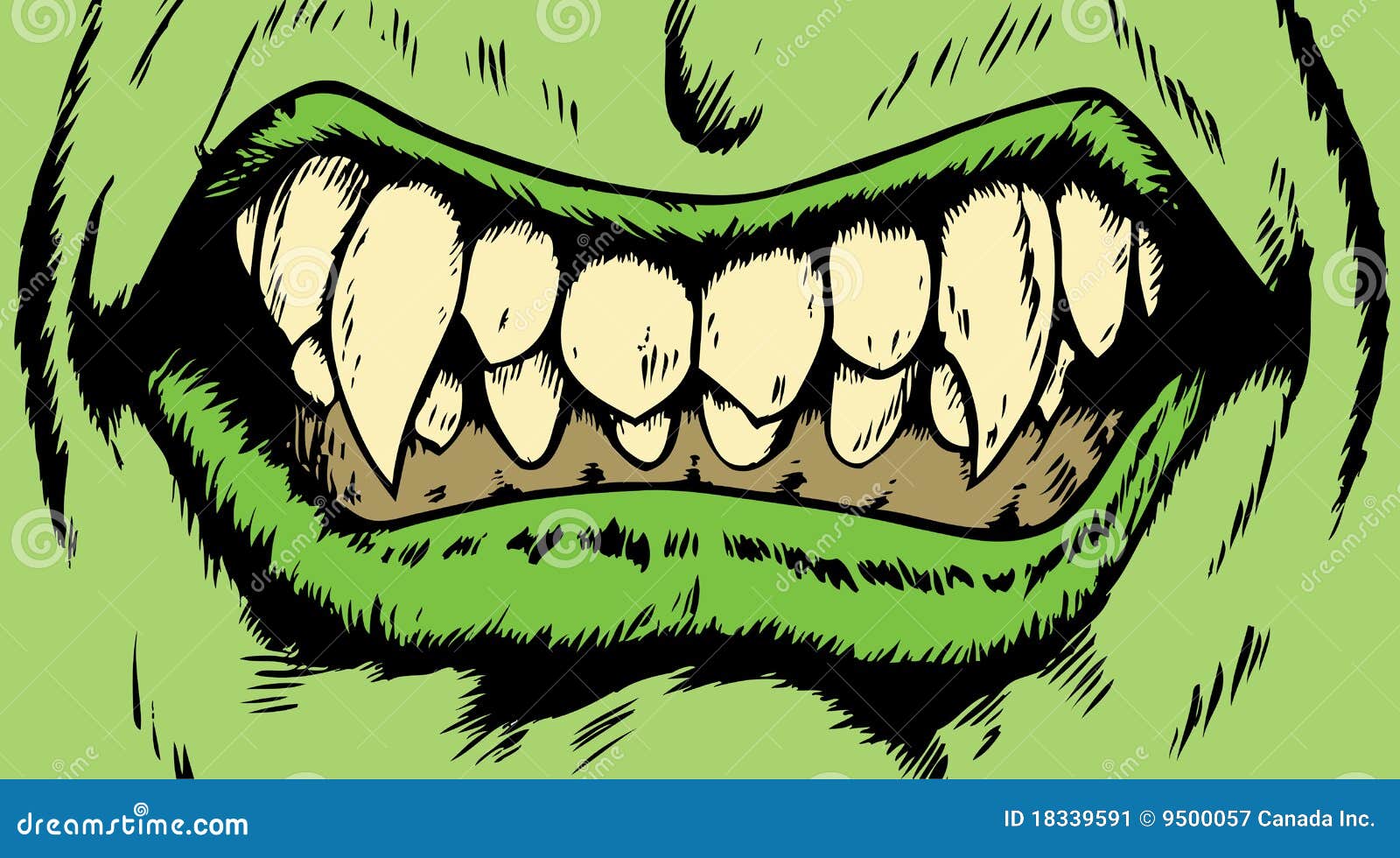 Boca do monstro ilustração do vetor. Ilustração de demônio - 18339591