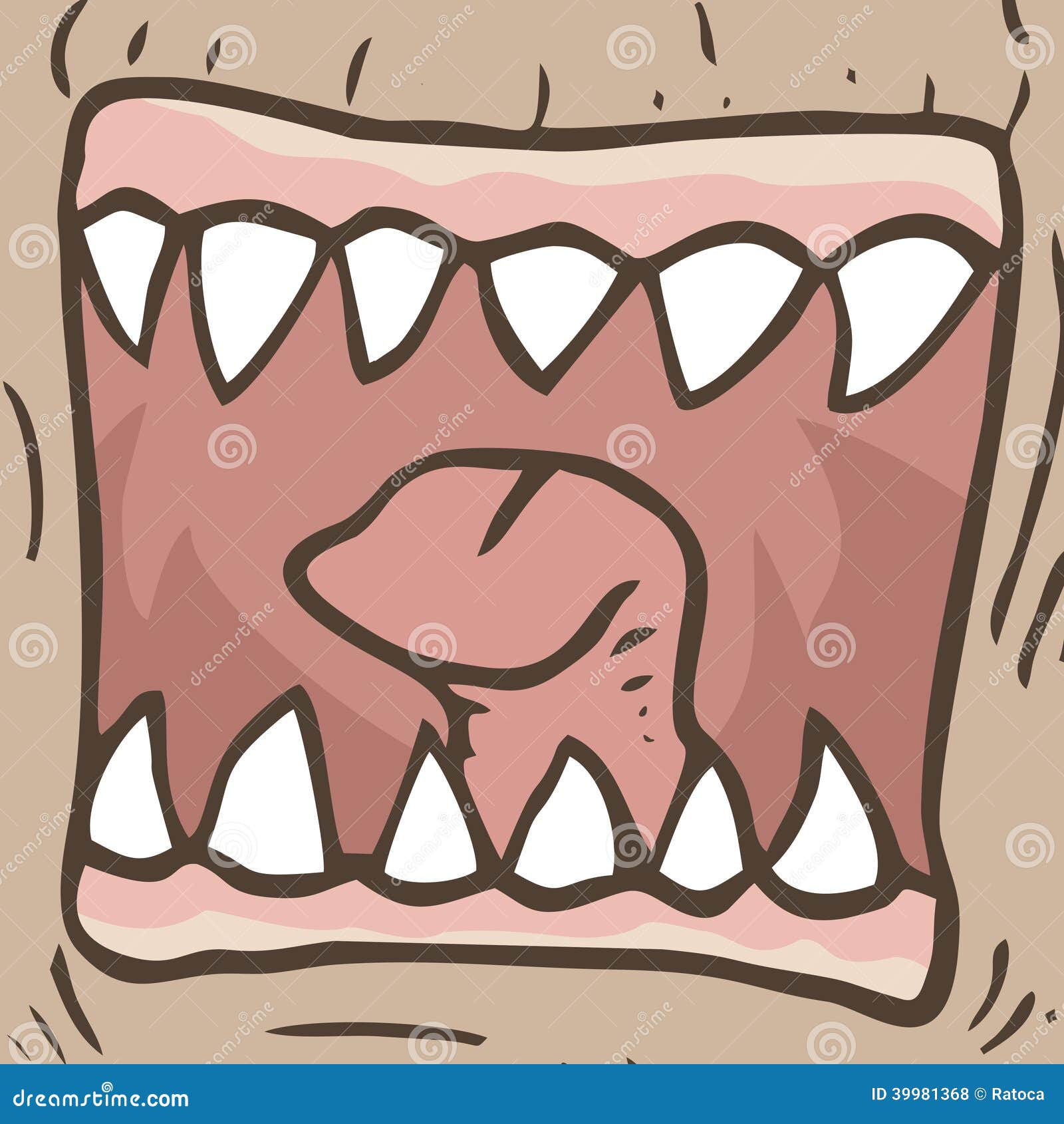 Boca do monstro ilustração do vetor. Ilustração de grito - 39981368