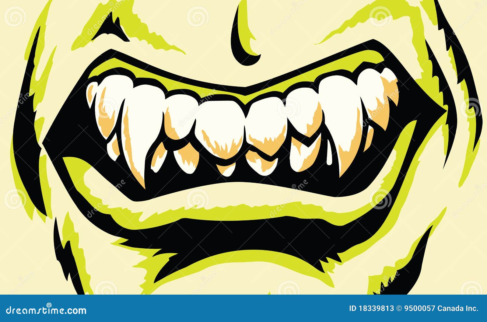 Boca estilizado do monstro ilustração do vetor. Ilustração de ...