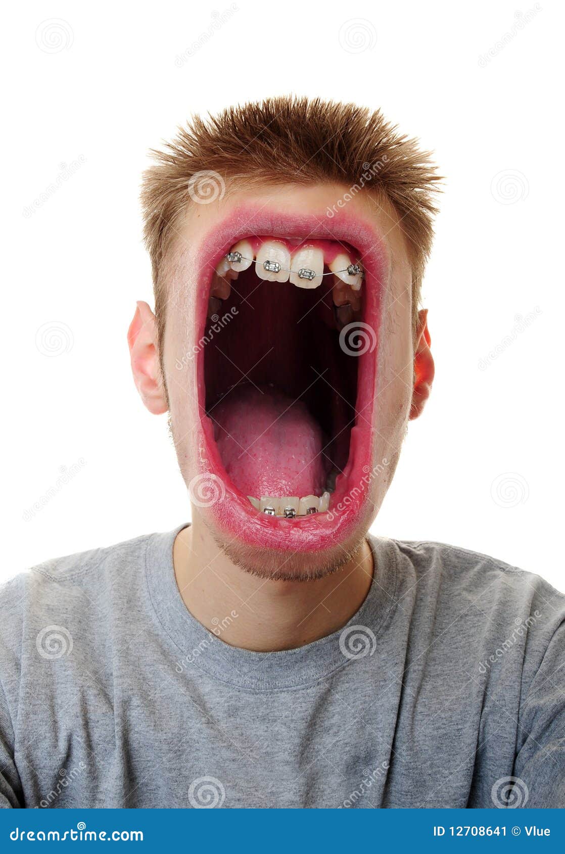 Boca grande imagen de archivo. Imagen de cara, alto, joven - 12708641