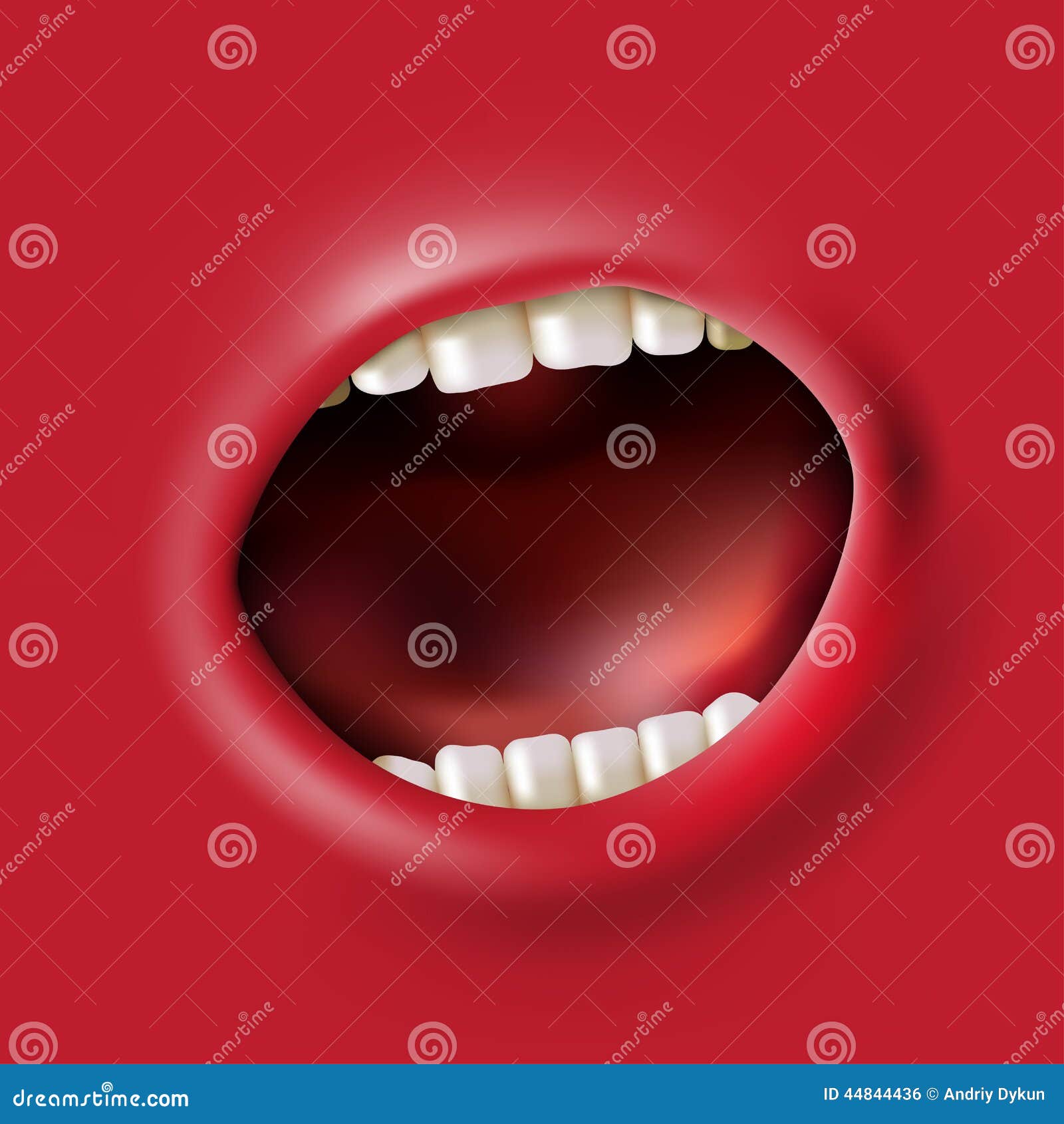 Boca gritando ilustração do vetor. Ilustração de aberto - 44844436