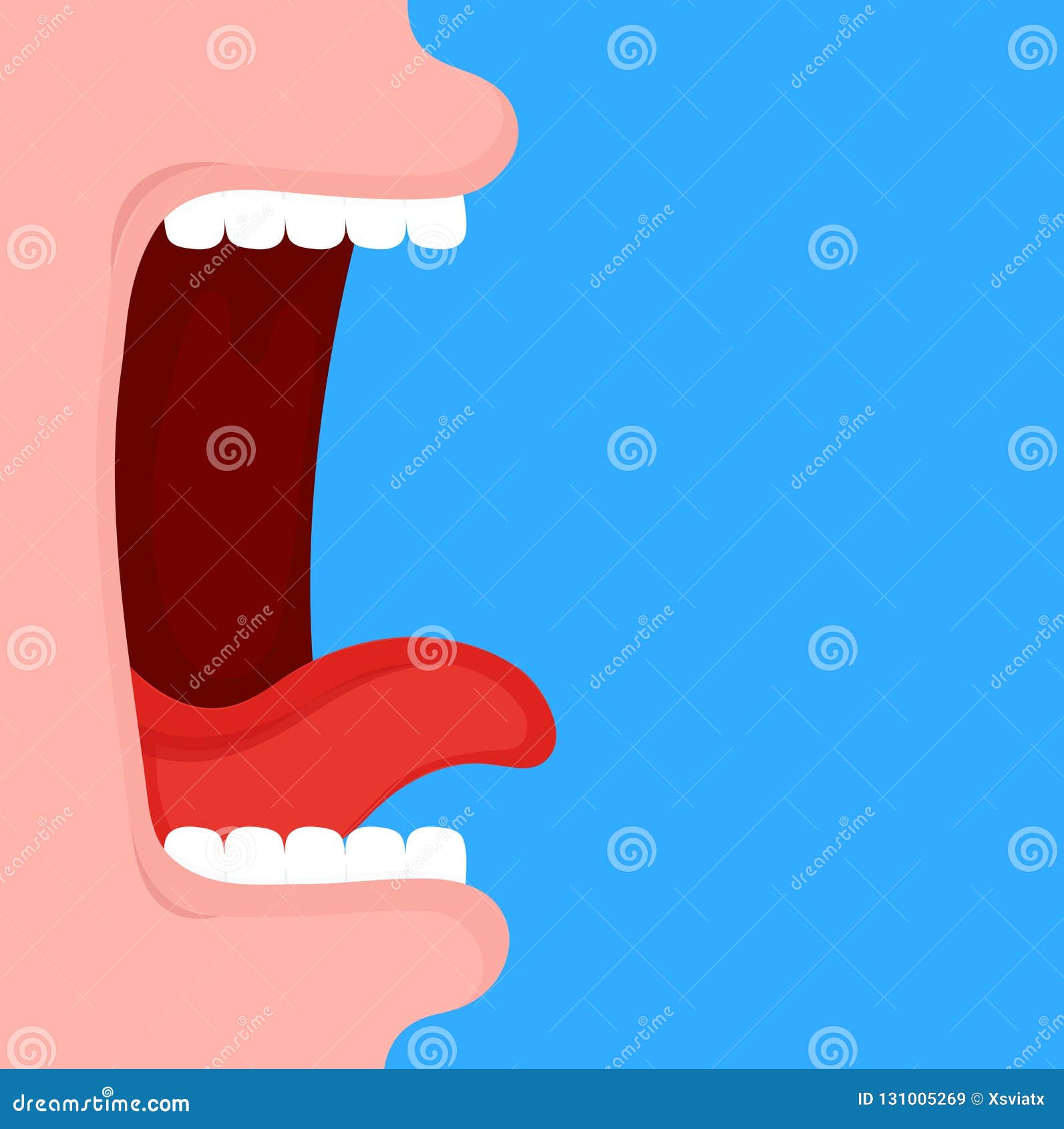 Boca Gritando Aberta Vetor Liso Ilustração do Vetor - Ilustração de ...