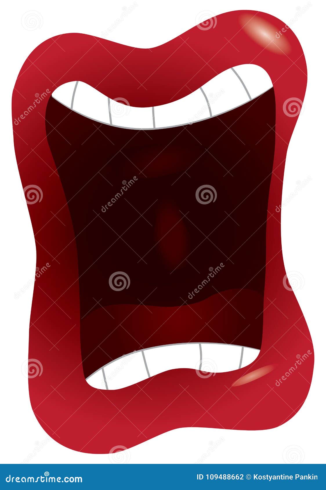 Boca gritando abstrata ilustração do vetor. Ilustração de homem - 109488662